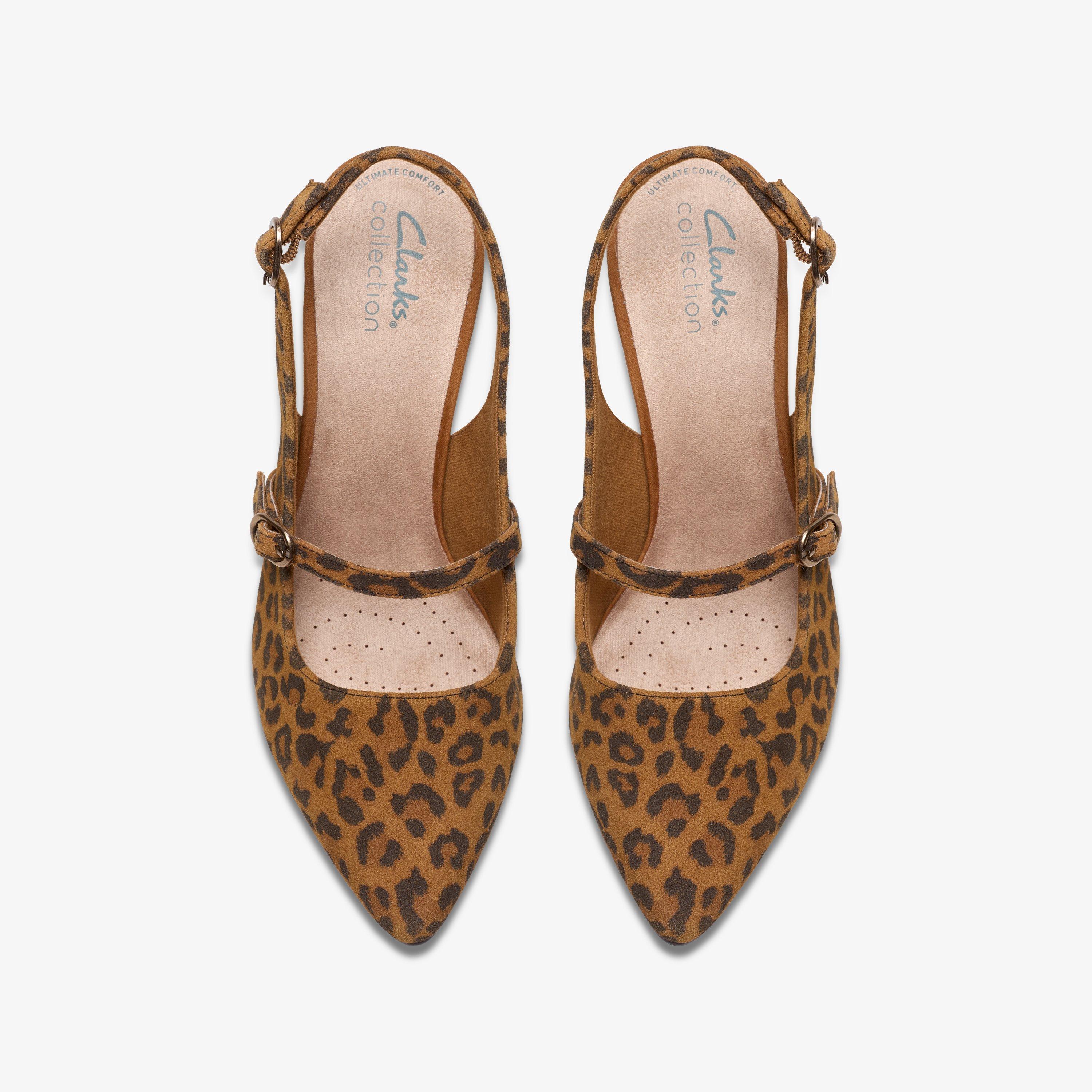 Womens Kataleyna Ruby Leopard Print Shoes Heels Sling Back | Clarks Outlet