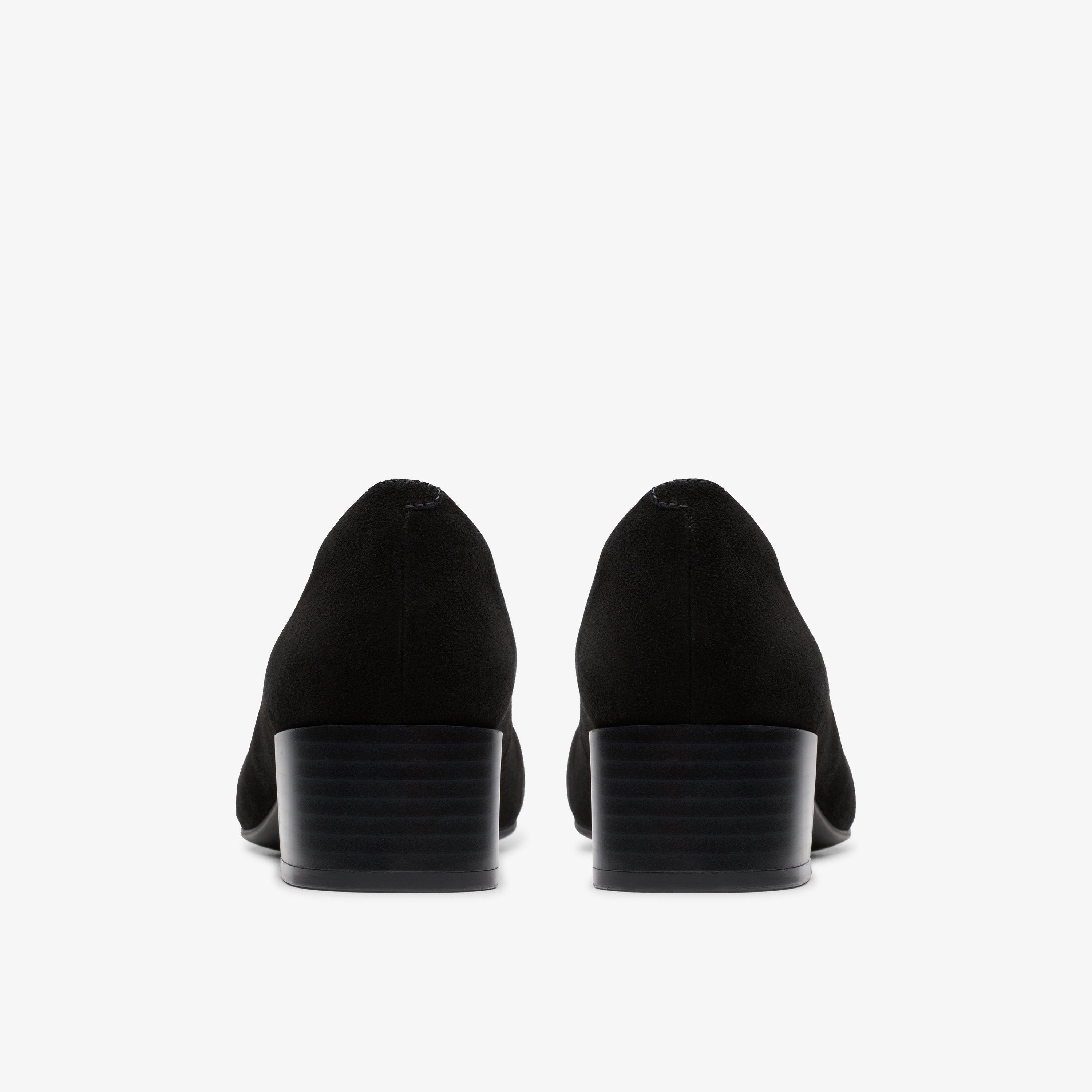 Womens Iridessa Erin Black Suede Court Shoes Heels | Clarks Outlet