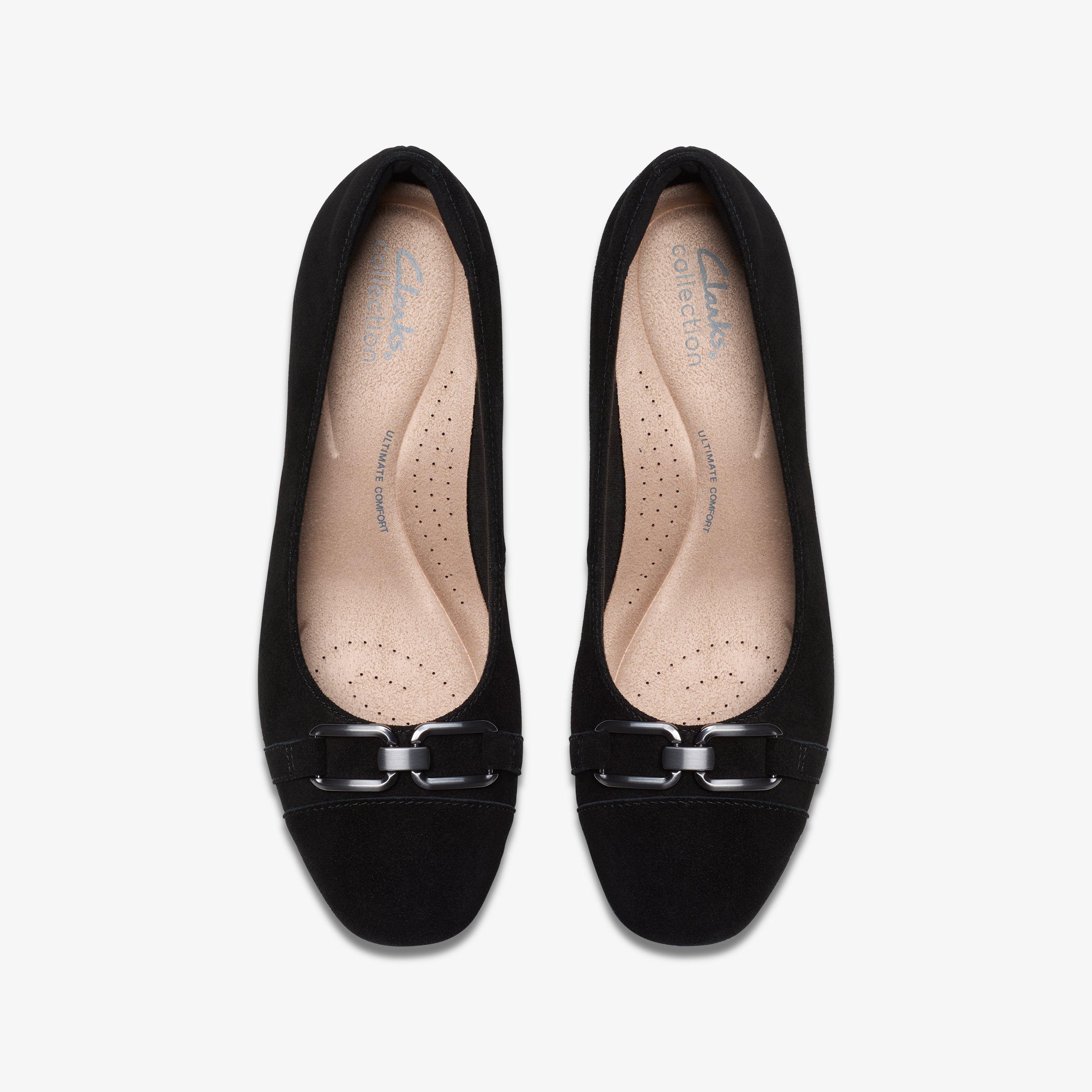 Womens Iridessa Erin Black Suede Court Shoes Heels | Clarks Outlet