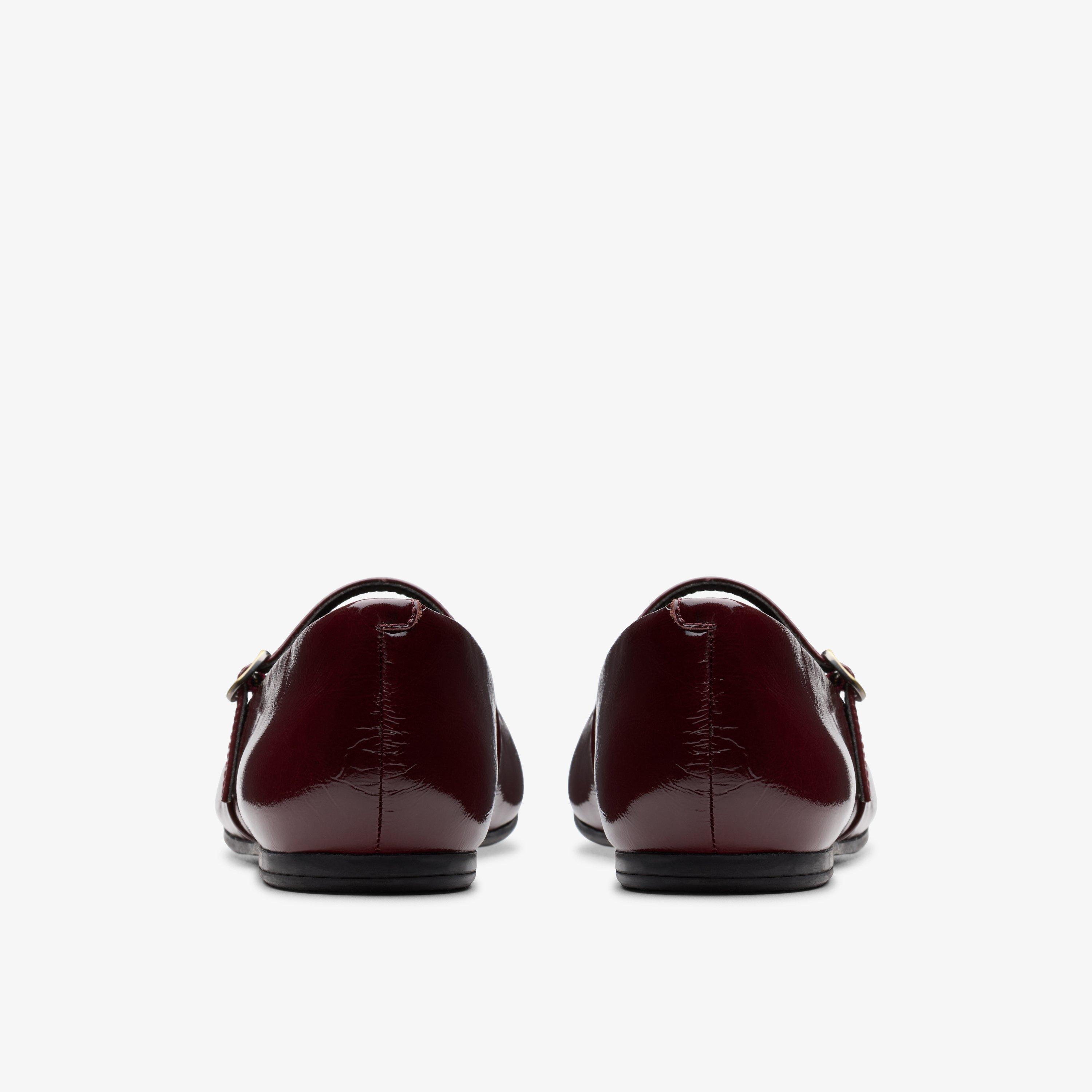 Womens Livia Sky Burgundy Patent Bar Shoes | Clarks