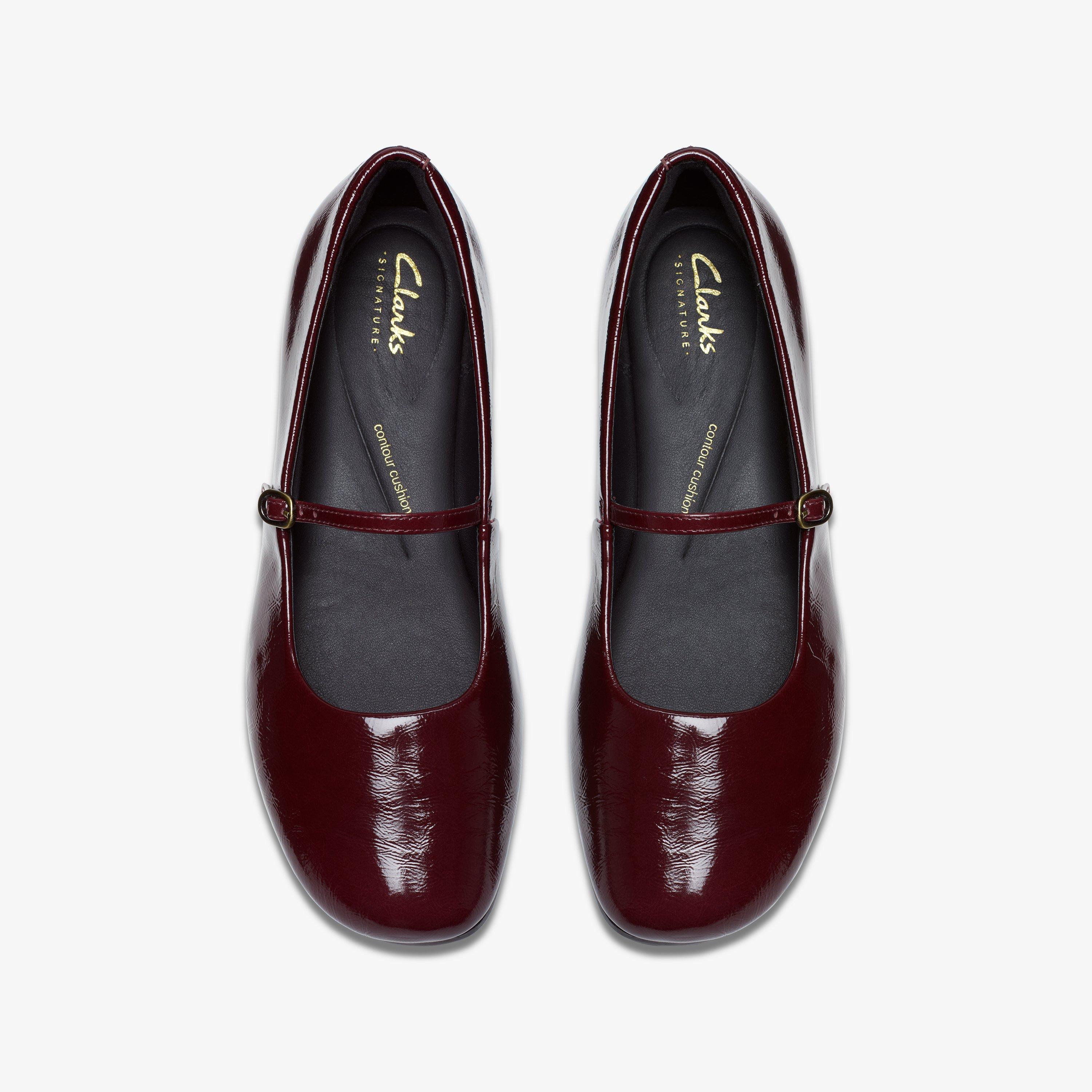 Chaussures à barre vernie Livia Sky Burgundy pour femmes | Clarks
