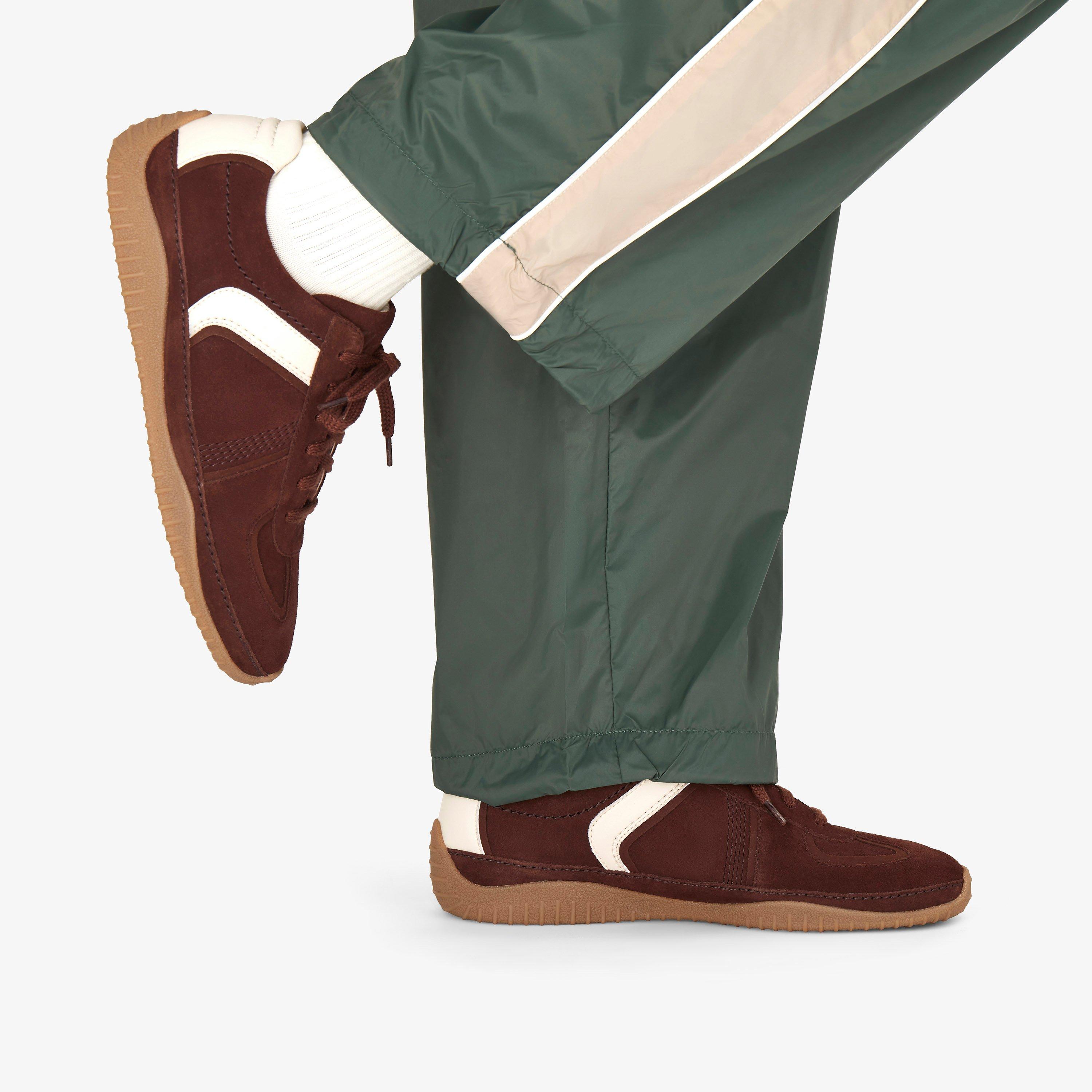 Womens Meridor Lo Brown Suede Sneakers | Clarks