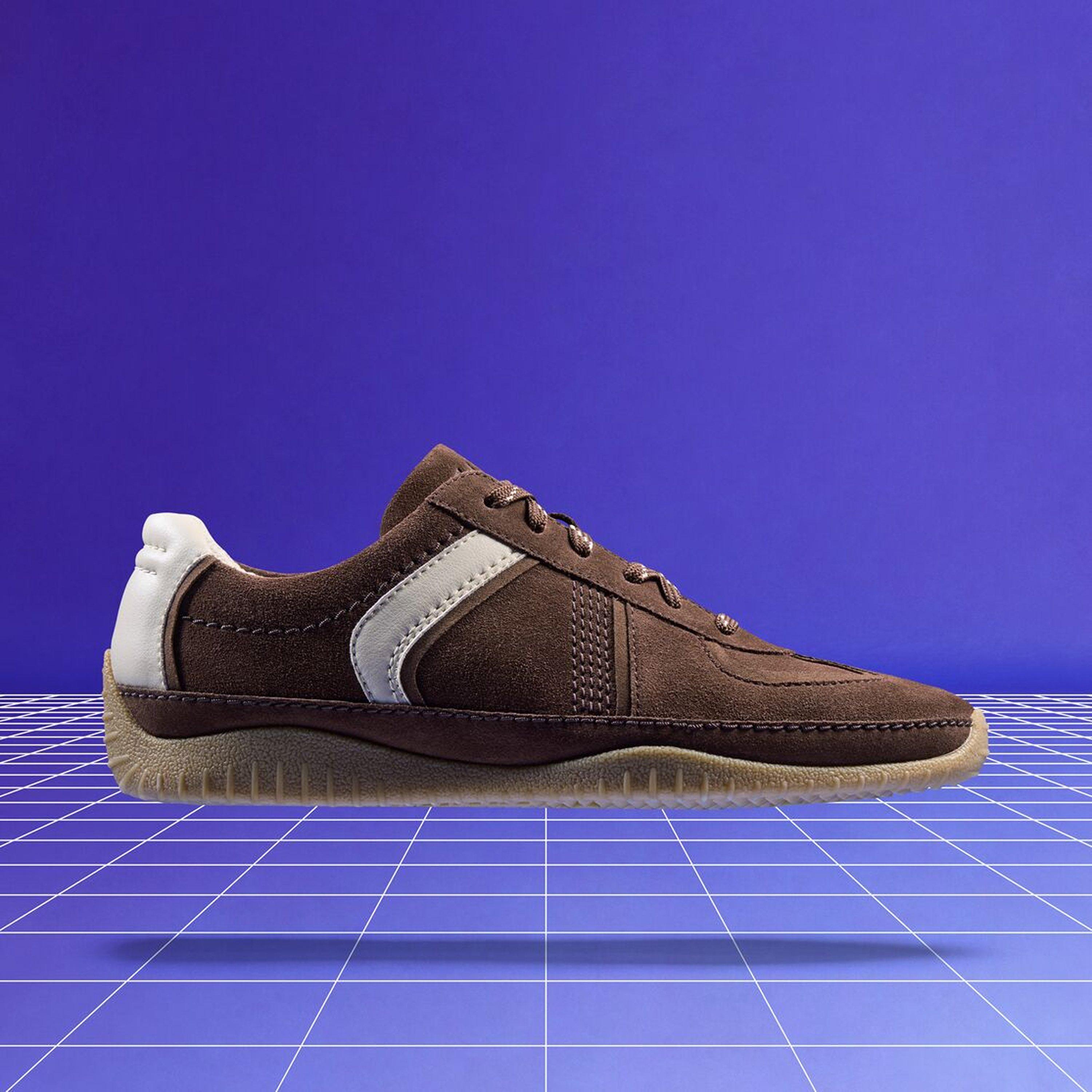 Womens Meridor Lo Brown Suede Sneakers | Clarks