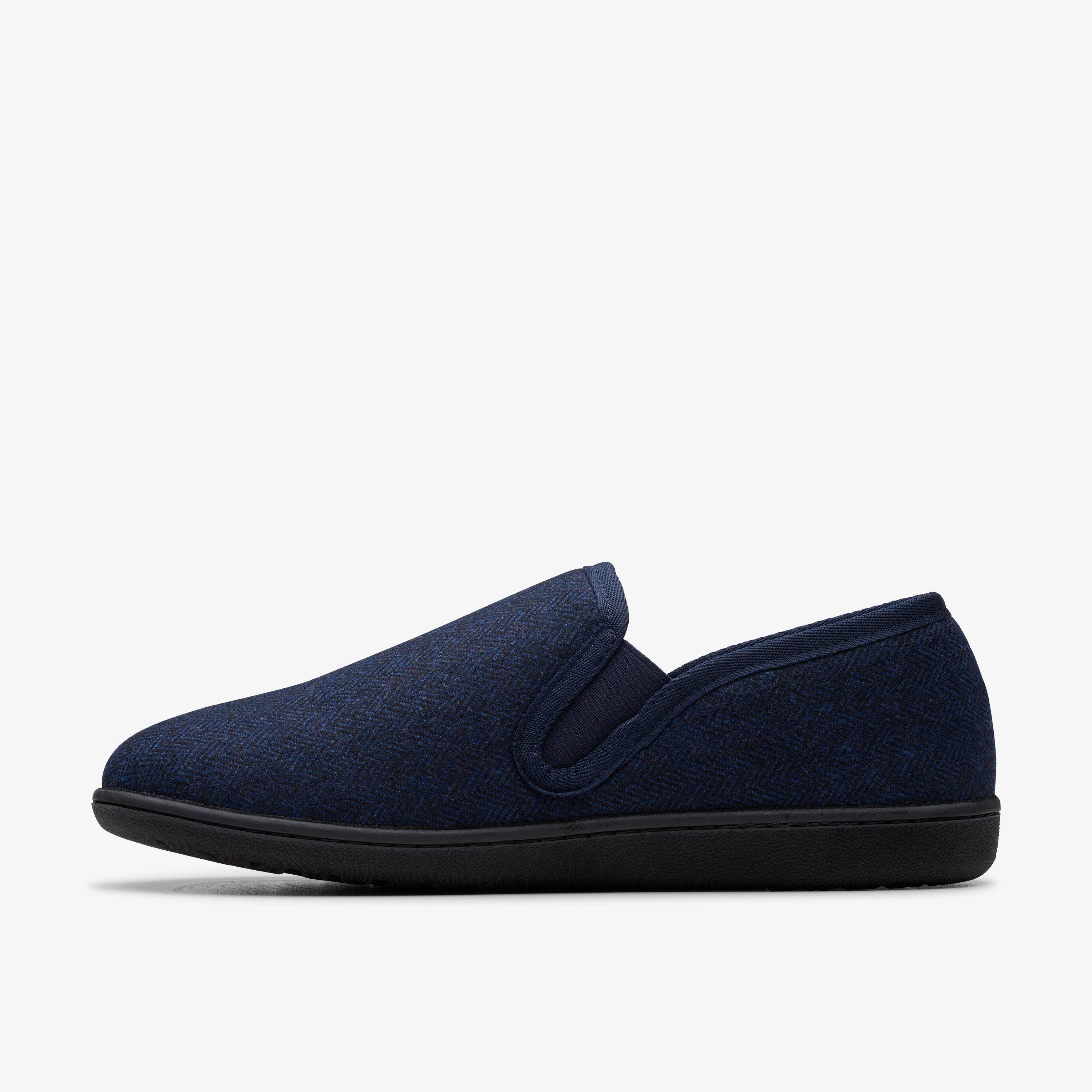 Mens King Ease Navy Interest Slip Ons, Slippers Slippers | Clarks UK