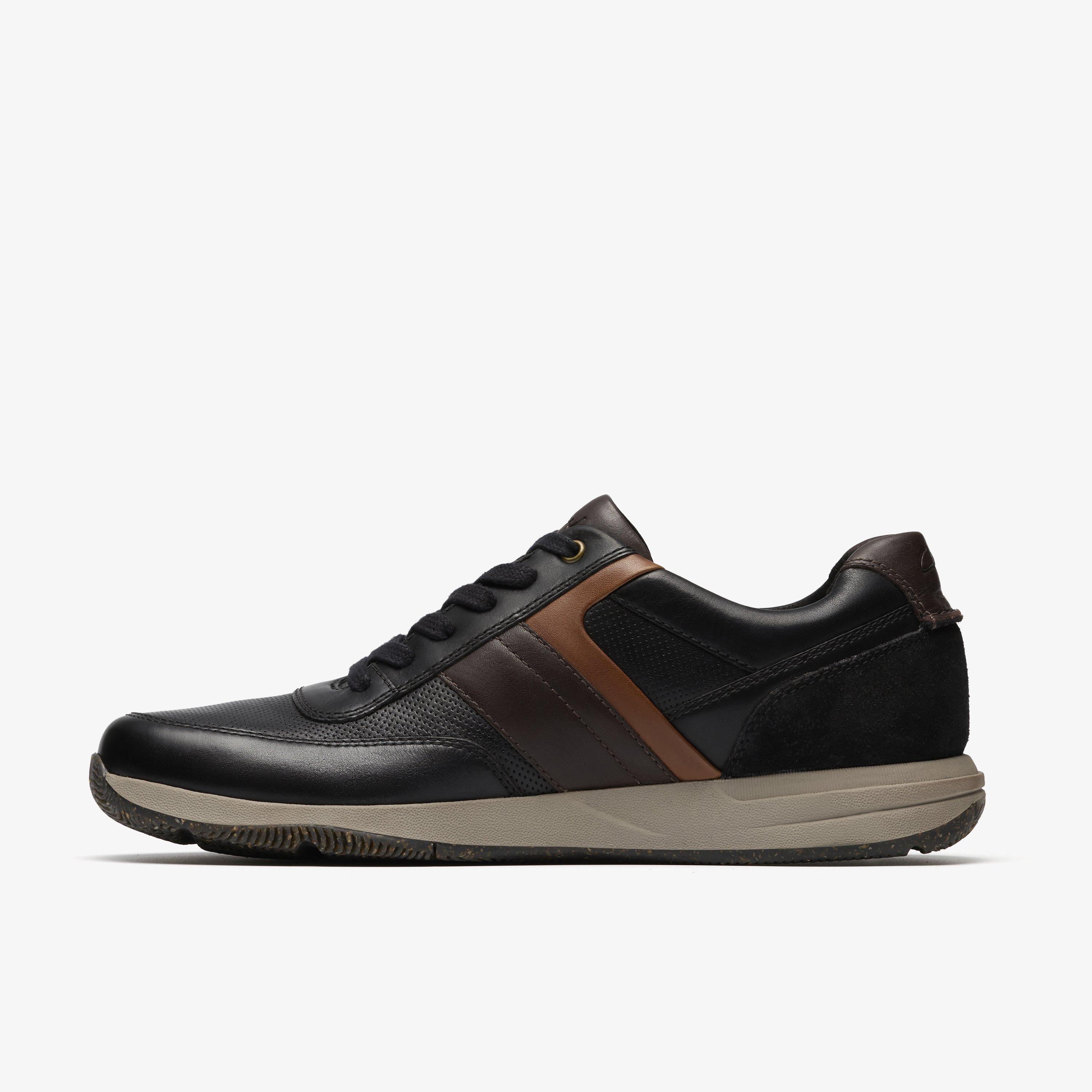 Mens Townview Style Black Leather Shoes | Clarks