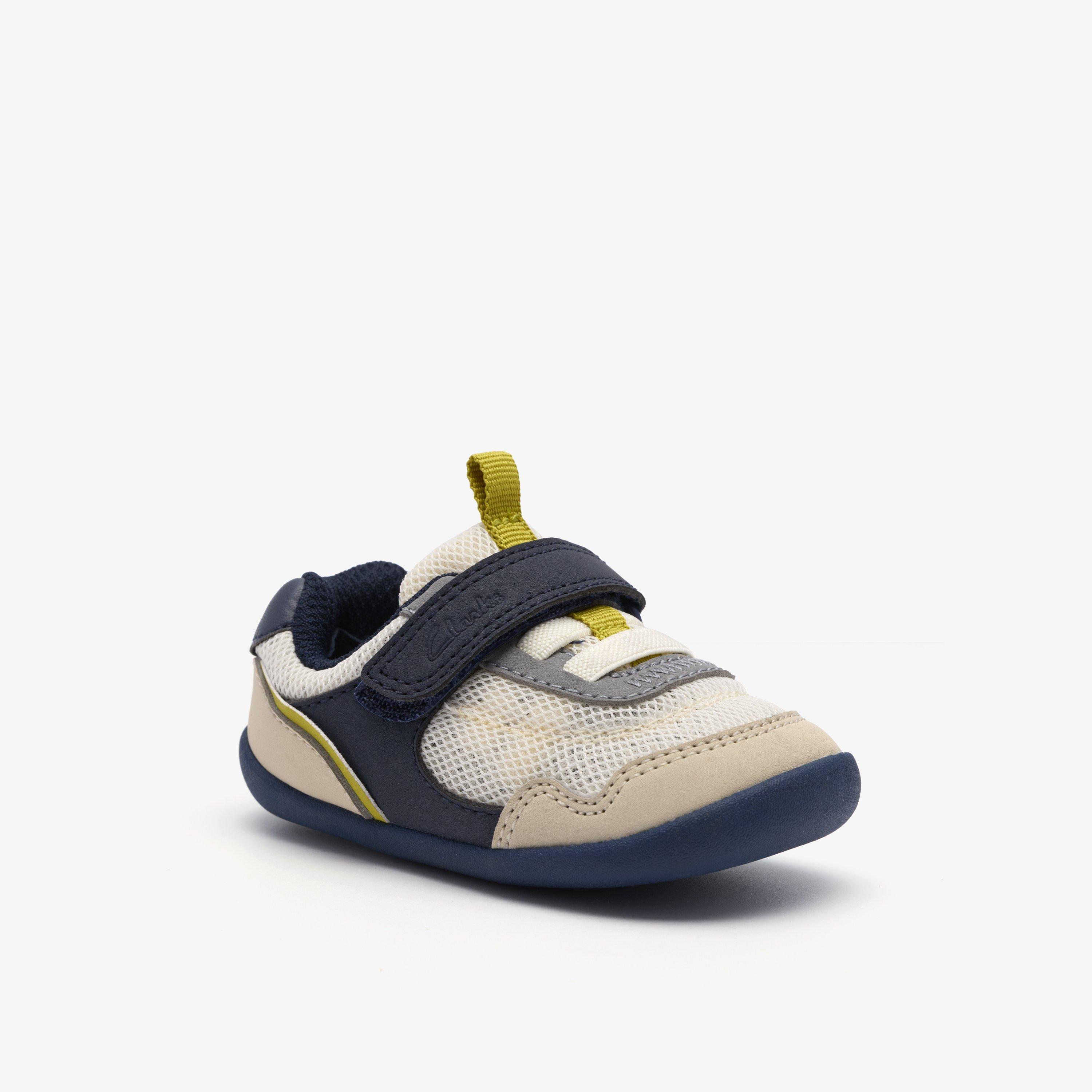 Boys Roamer Dash Toddler Off White Synthetic Shoes Pre Walker Riptape ...