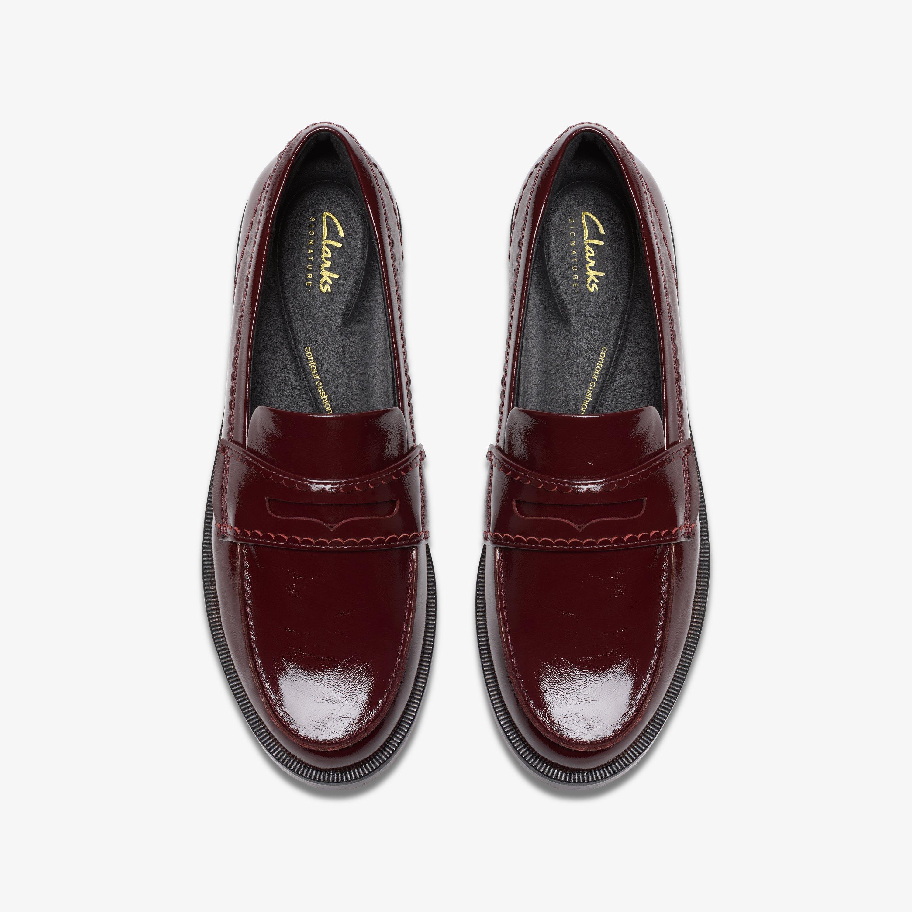 Womens Straven Edge Burgundy Patent Ankle Boots | Clarks