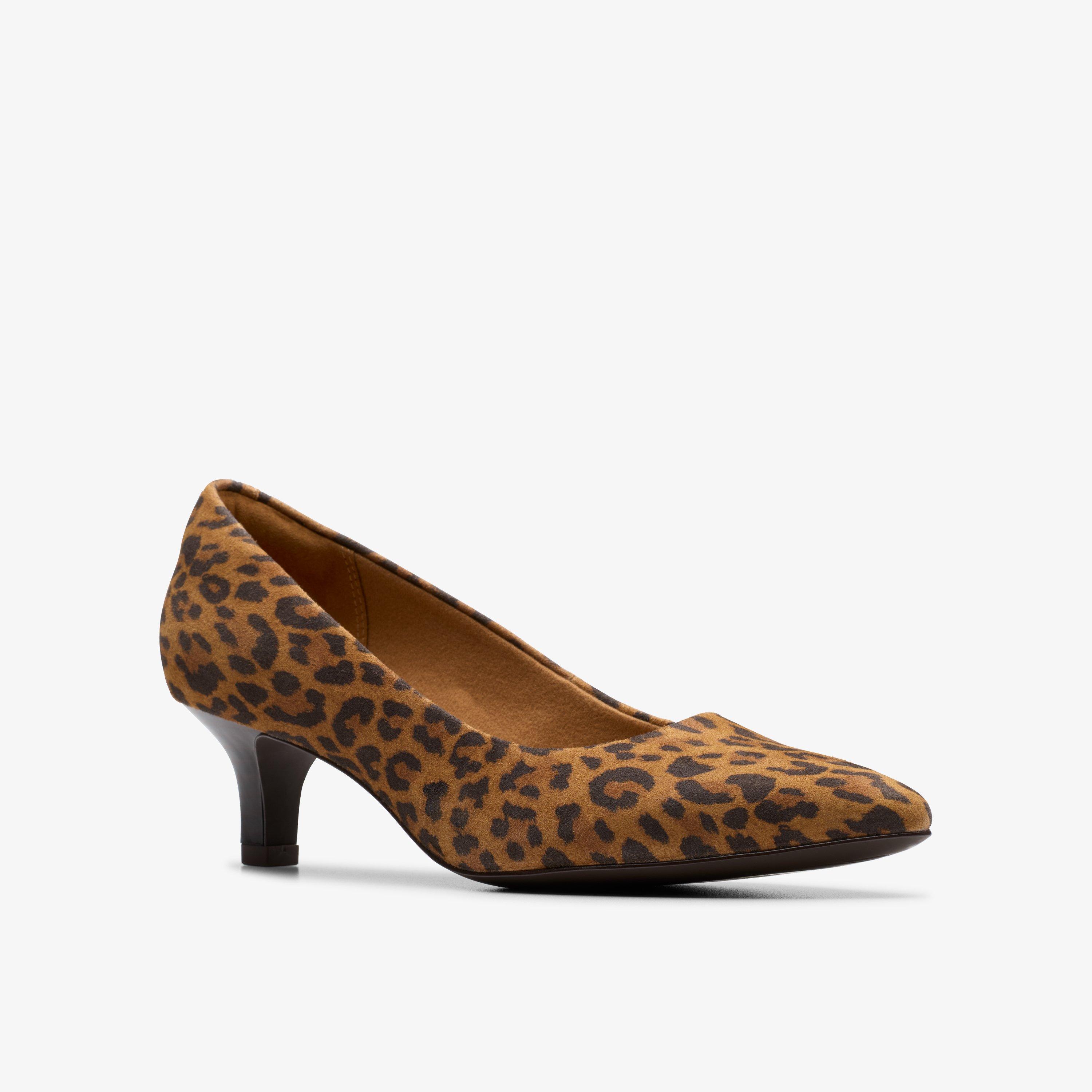 Womens Shondrah Jade Leopard Print Slip On High Heel Shoes | Clarks