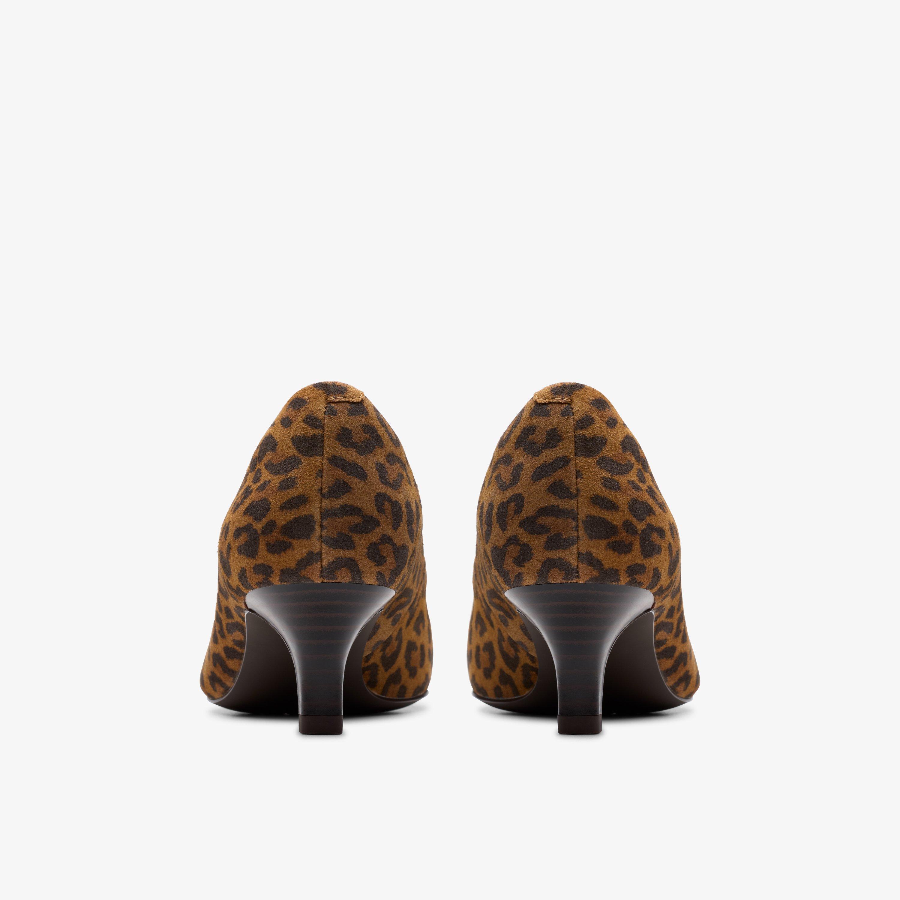 Womens Shondrah Jade Leopard Print Slip On High Heel Shoes | Clarks