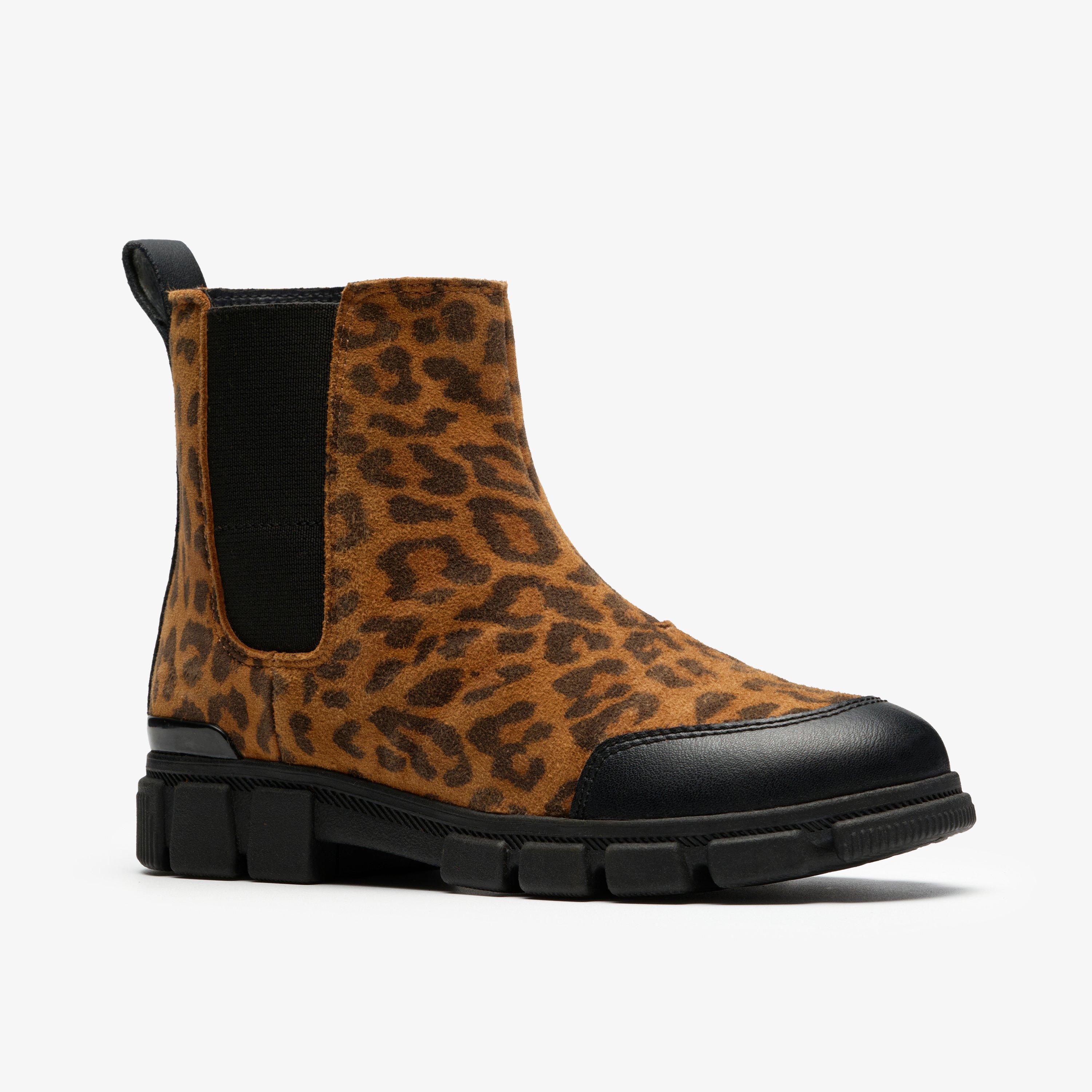 Girls Evyn Chelsea Kid Leopard Print Chelsea Boots | Clarks