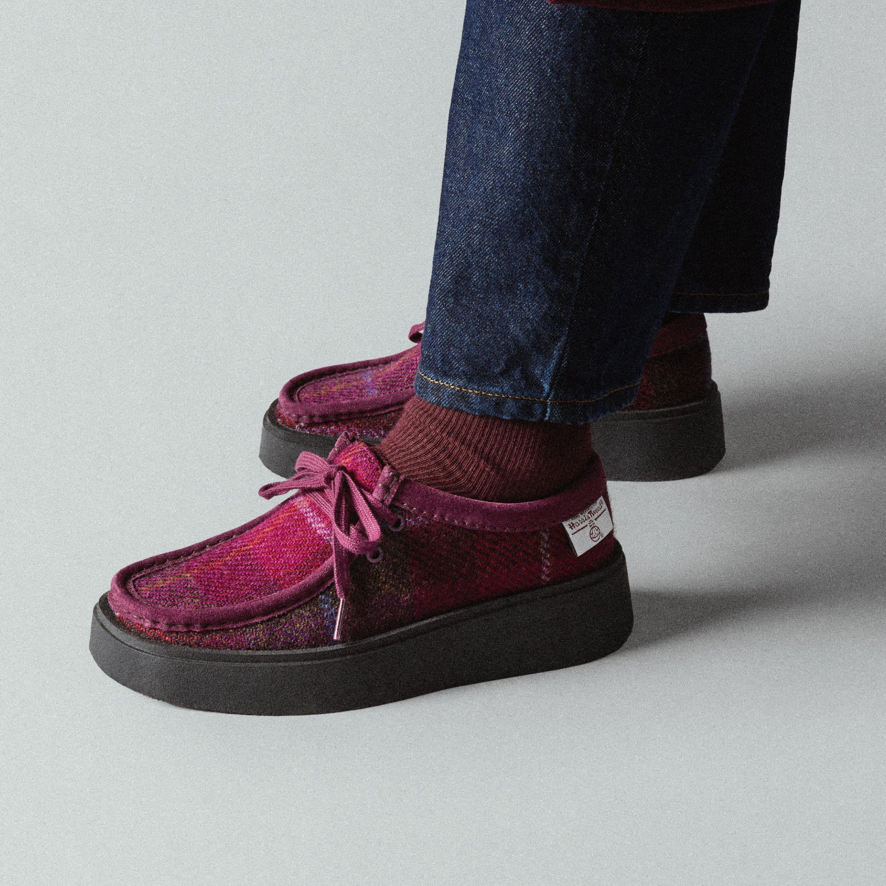 Womens Torview W Plum Interest Lace Up Shoes | Clarks