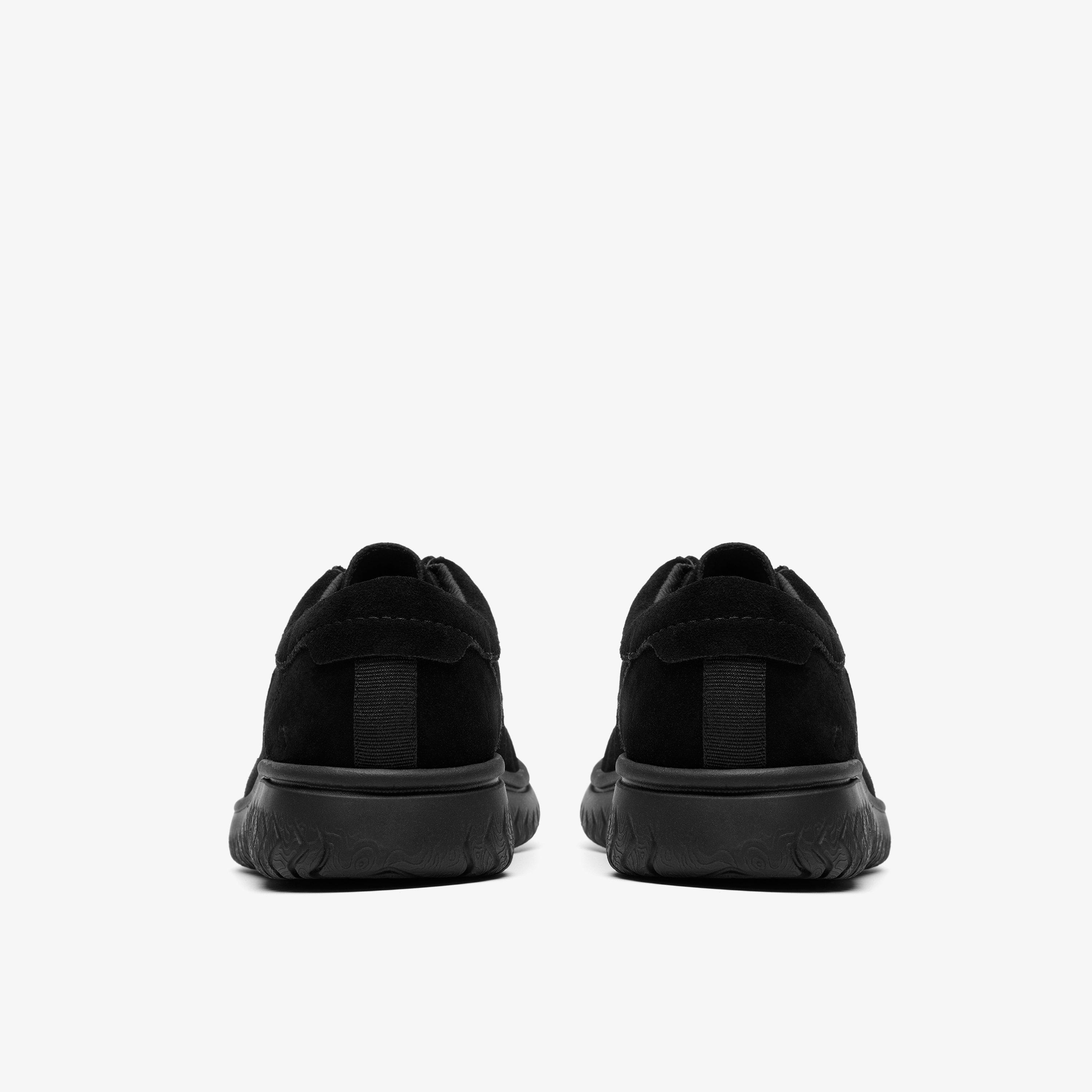 Mens RelaxLite Low Black Suede Lace Up Shoes | Clarks