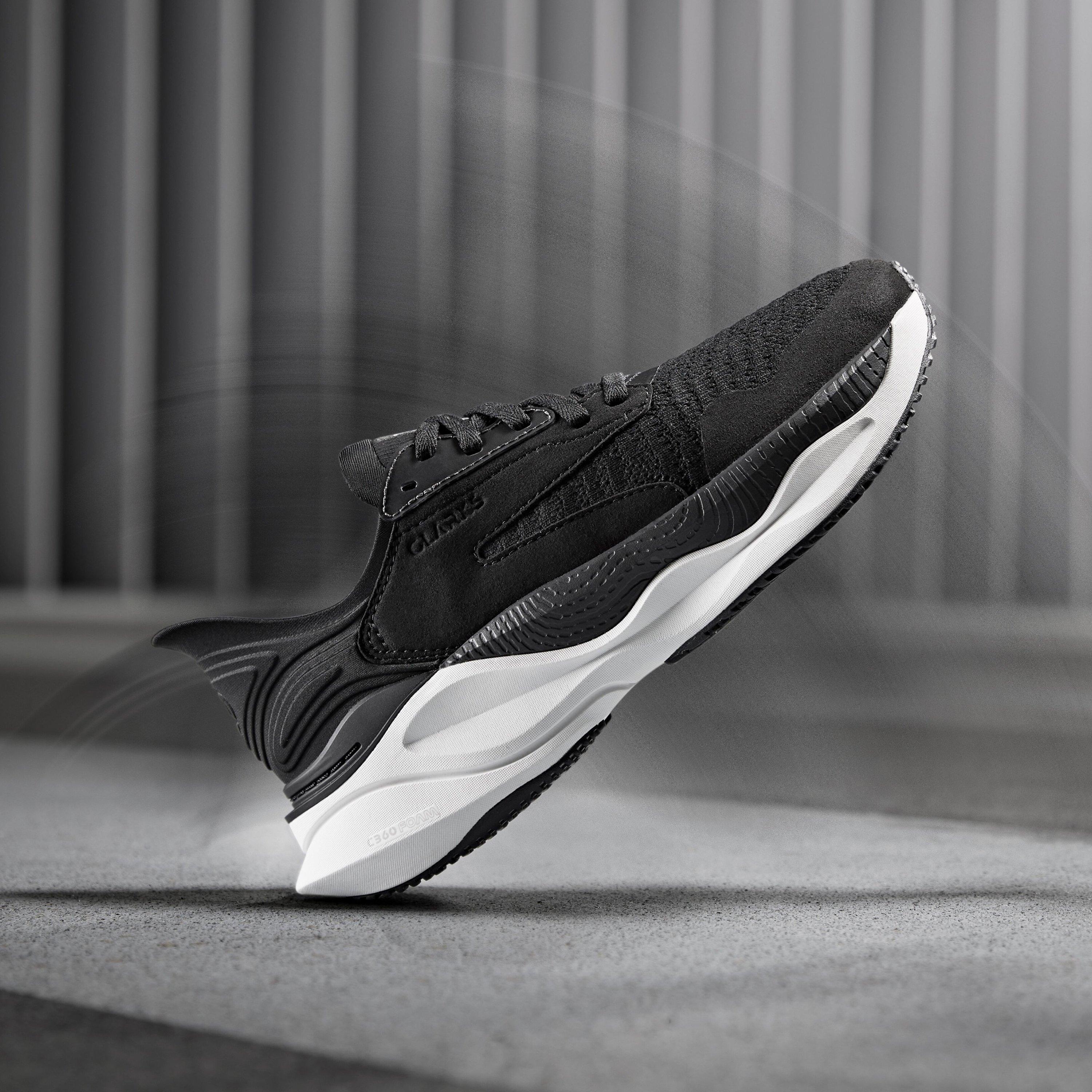 PACE Men's Black & White Athleisure Shoes | Clarks