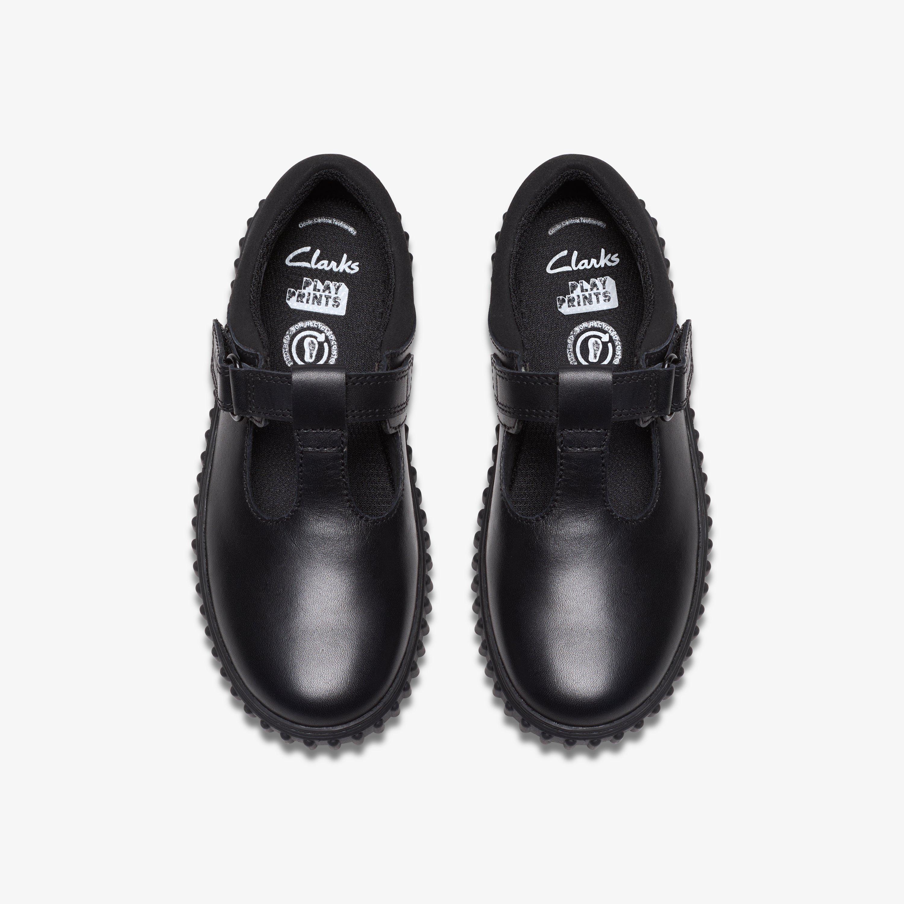 Girls Cove Hope Kid Black Leather T Bar Shoes | Clarks