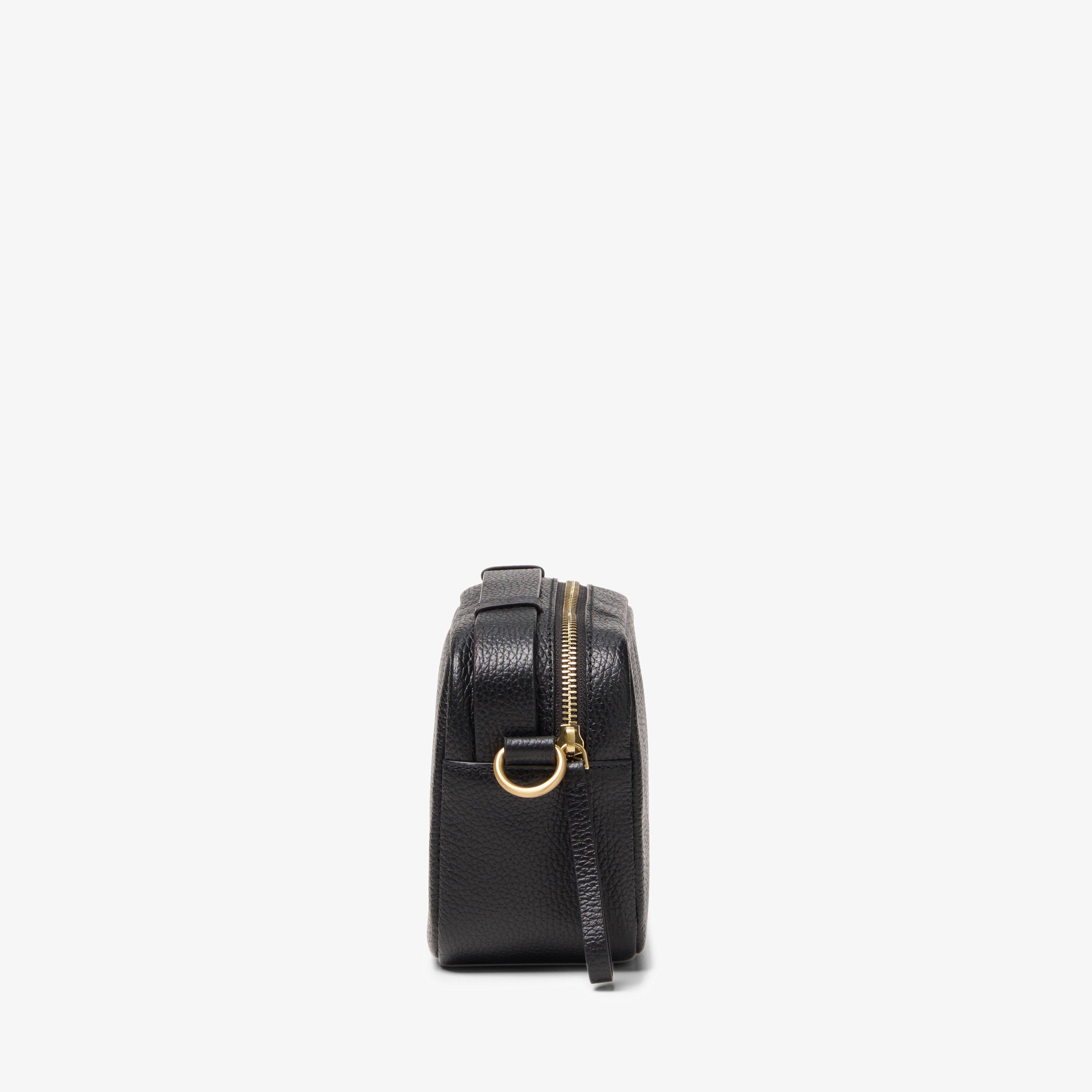 Womens Camera Cross Black Leather Cross Body Bag Bags | Clarks UK