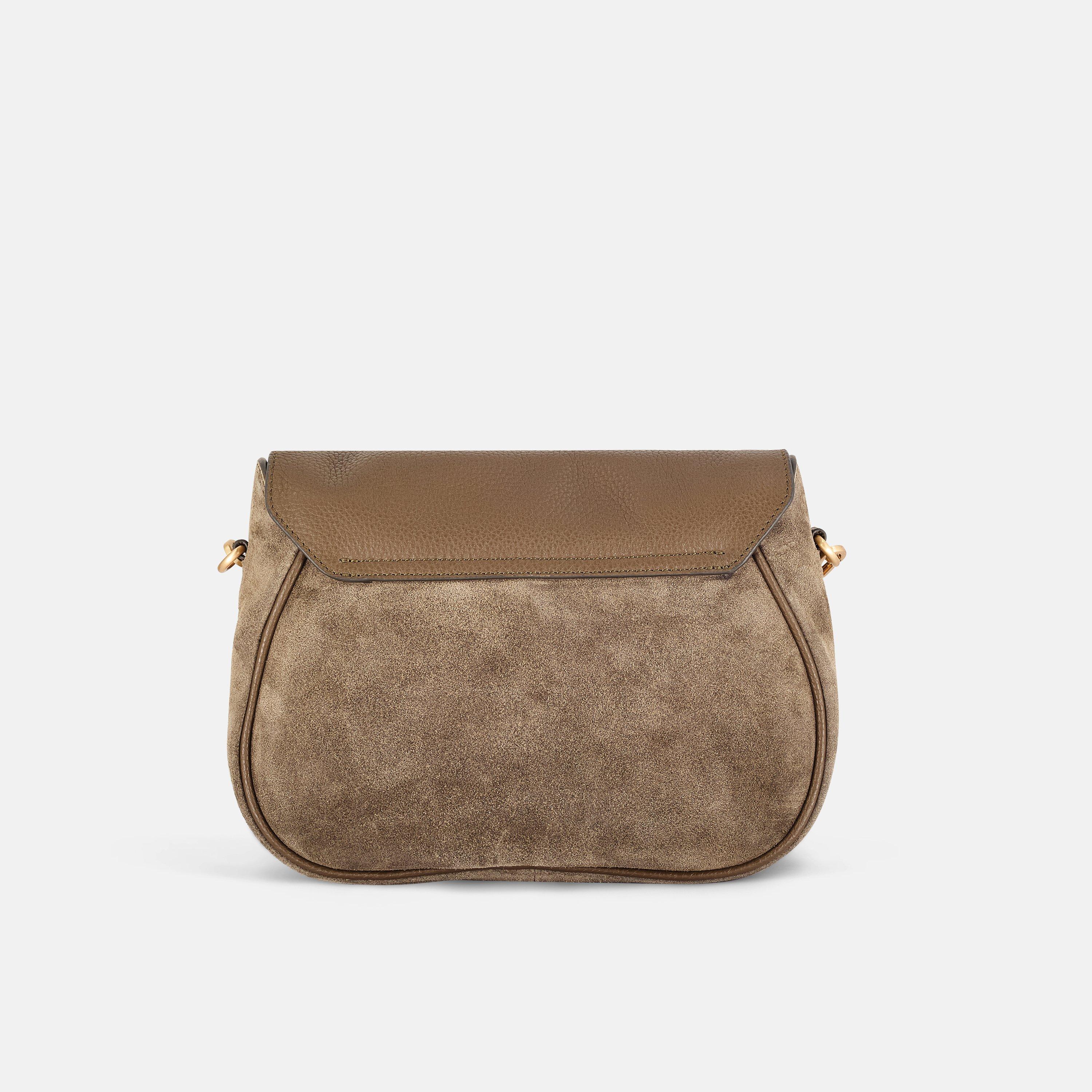Womens Utility Saddle Olive Suede Shoulder Bag, Cross Body Bag Bags ...