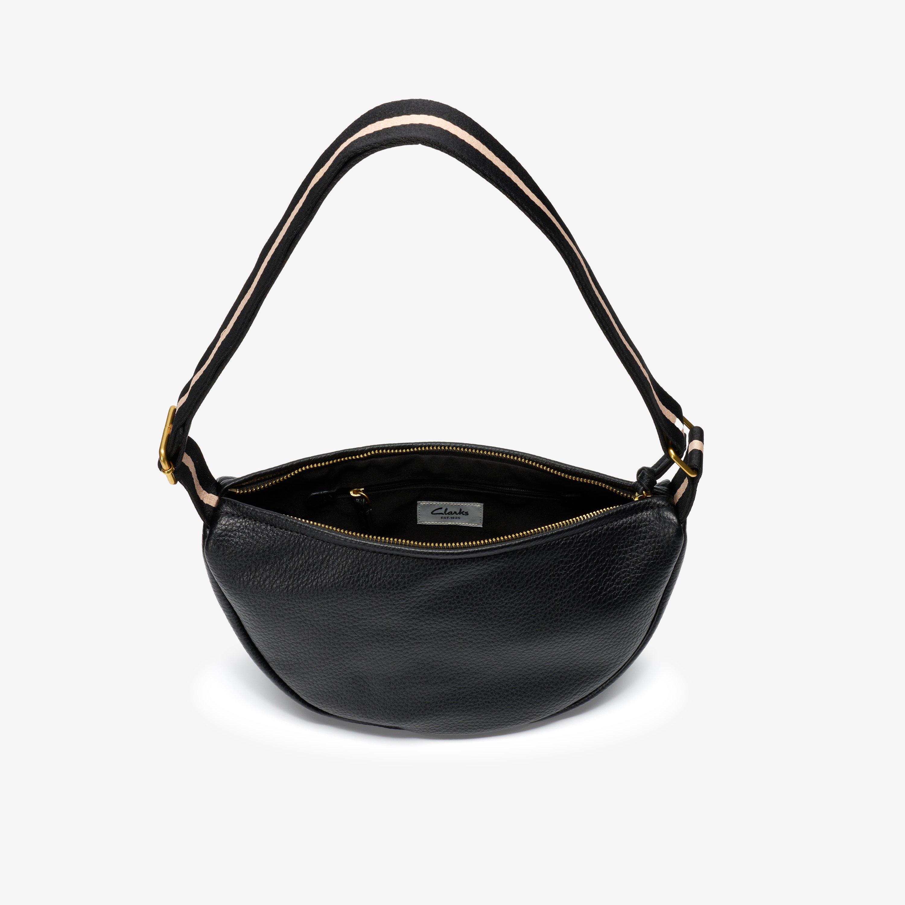 Womens Crescent Sling Black Cross Body Bag Bags | Clarks UK
