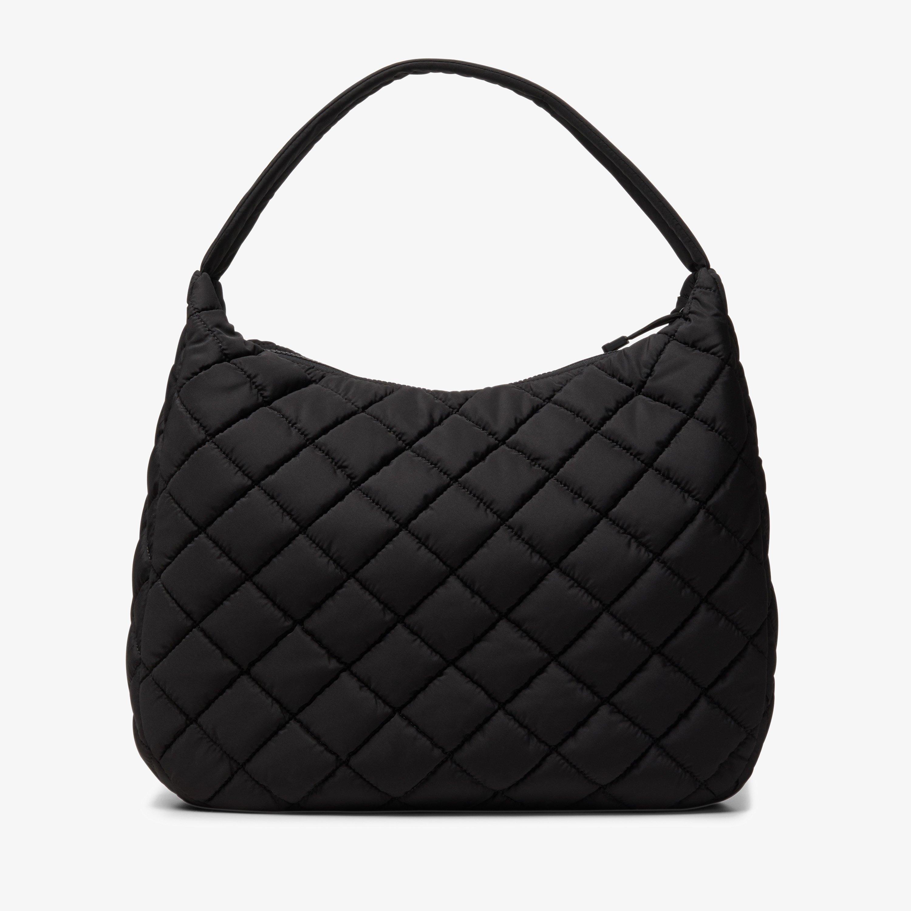 Womens Quilted Tote Black Shoulder Bag, Tote Bag Bags | Clarks UK
