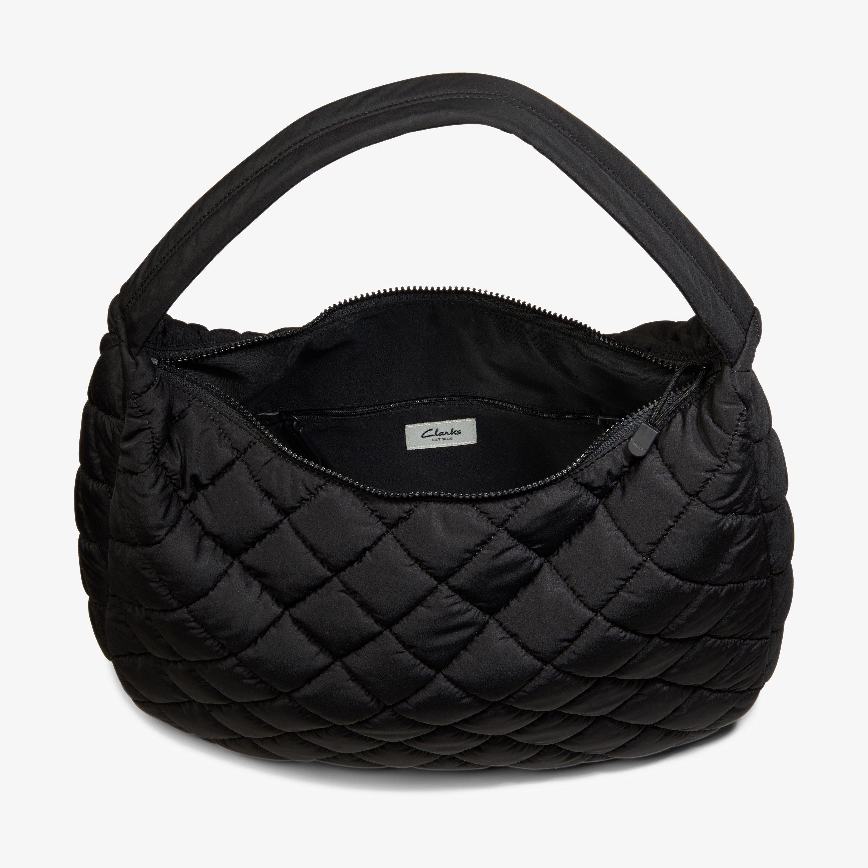 Womens Quilted Tote Black Shoulder Bag, Tote Bag Bags | Clarks UK