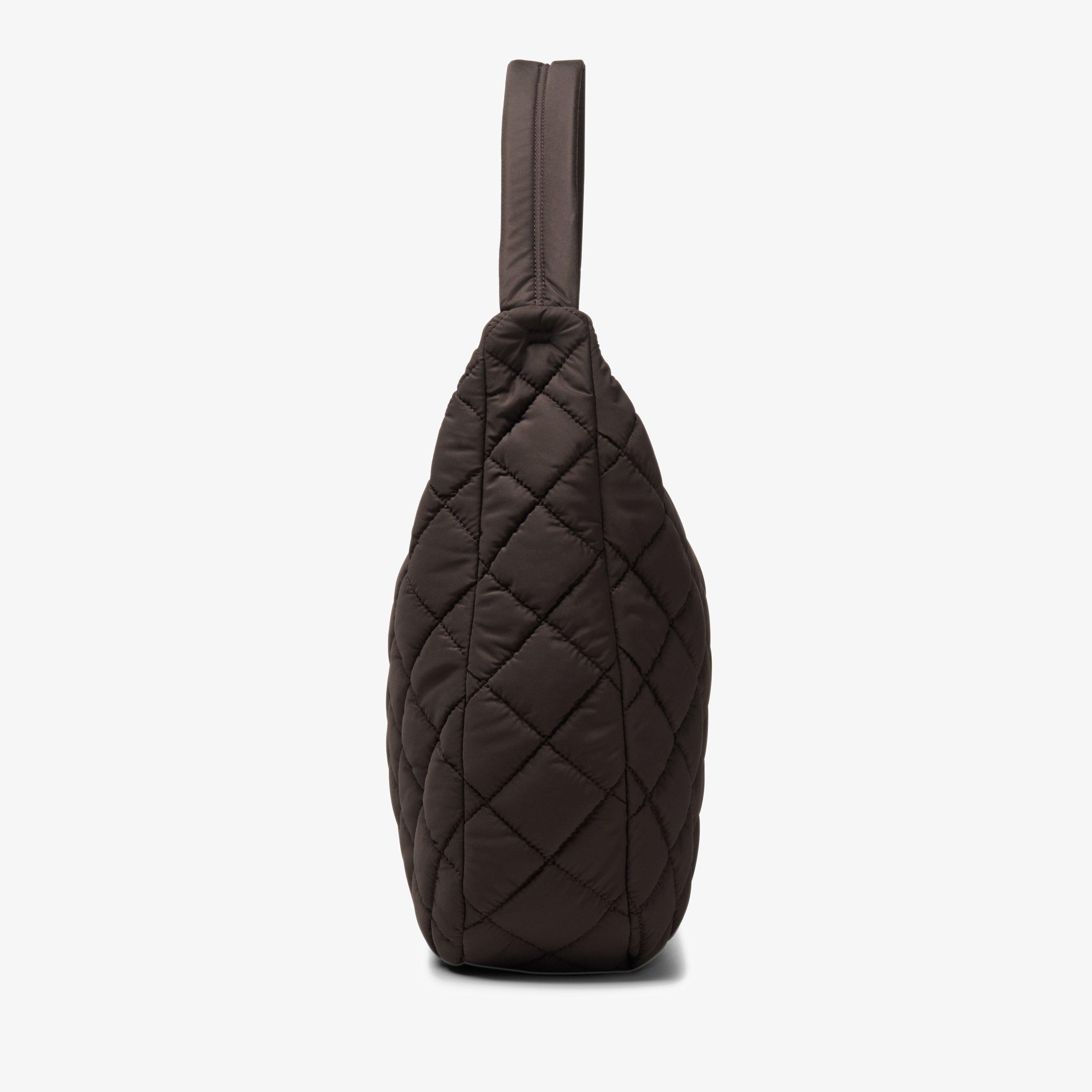 Womens Quilted Tote Dark Brown Shoulder Bag, Tote Bag Bags | Clarks UK