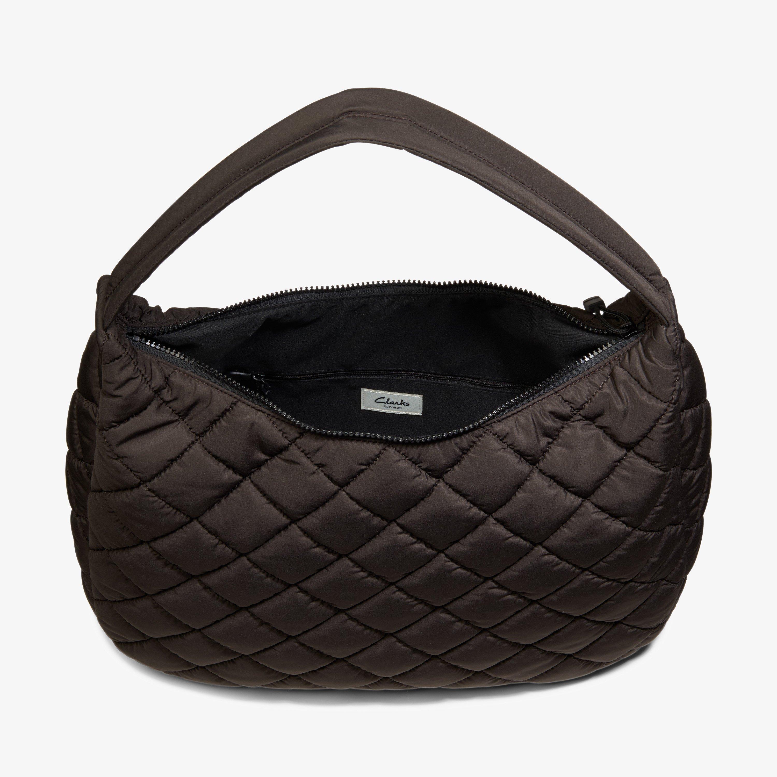 Womens Quilted Tote Dark Brown Shoulder Bag, Tote Bag Bags | Clarks UK