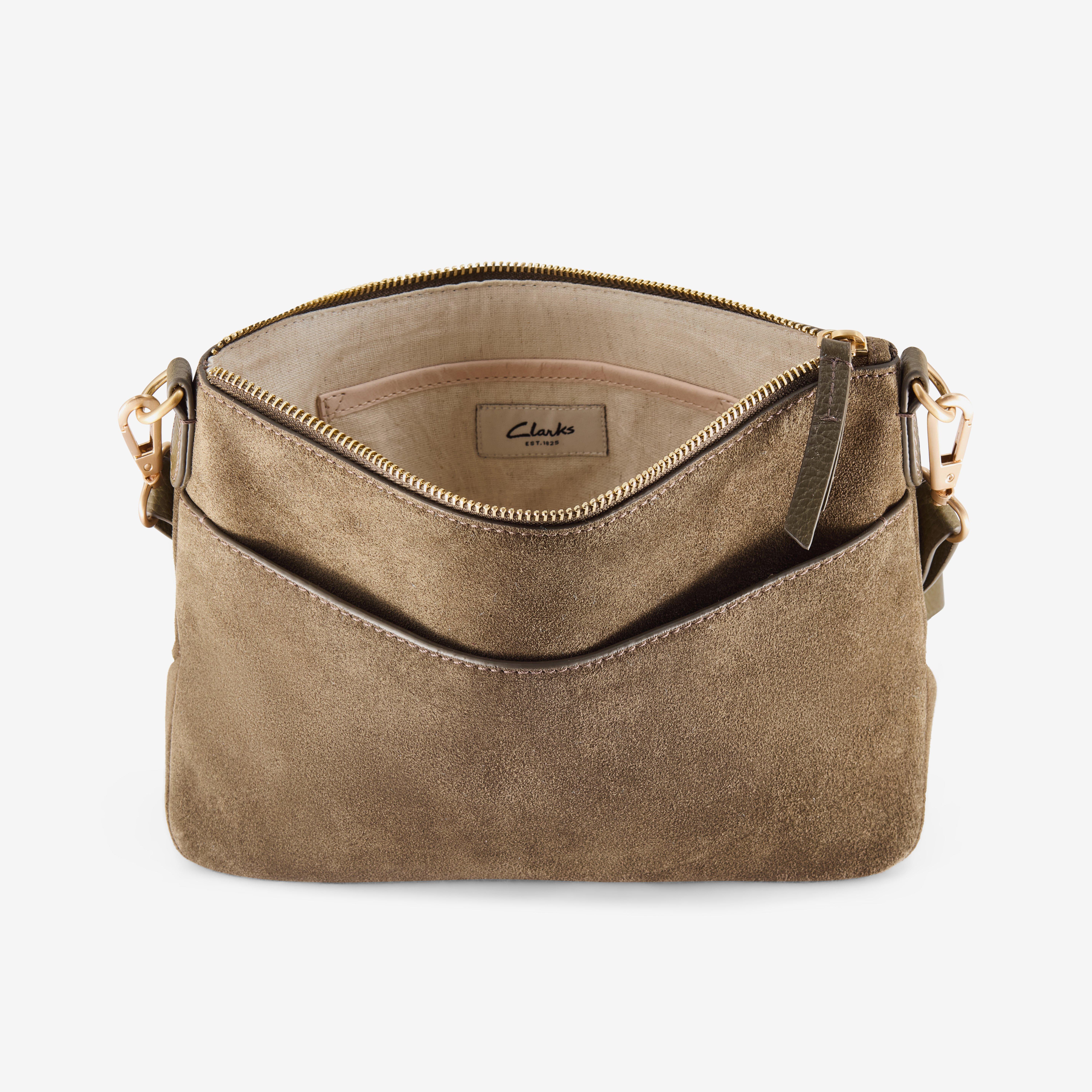 Womens Willow Cross Olive Suede Shoulder Bag, Cross Body Bag Bags ...