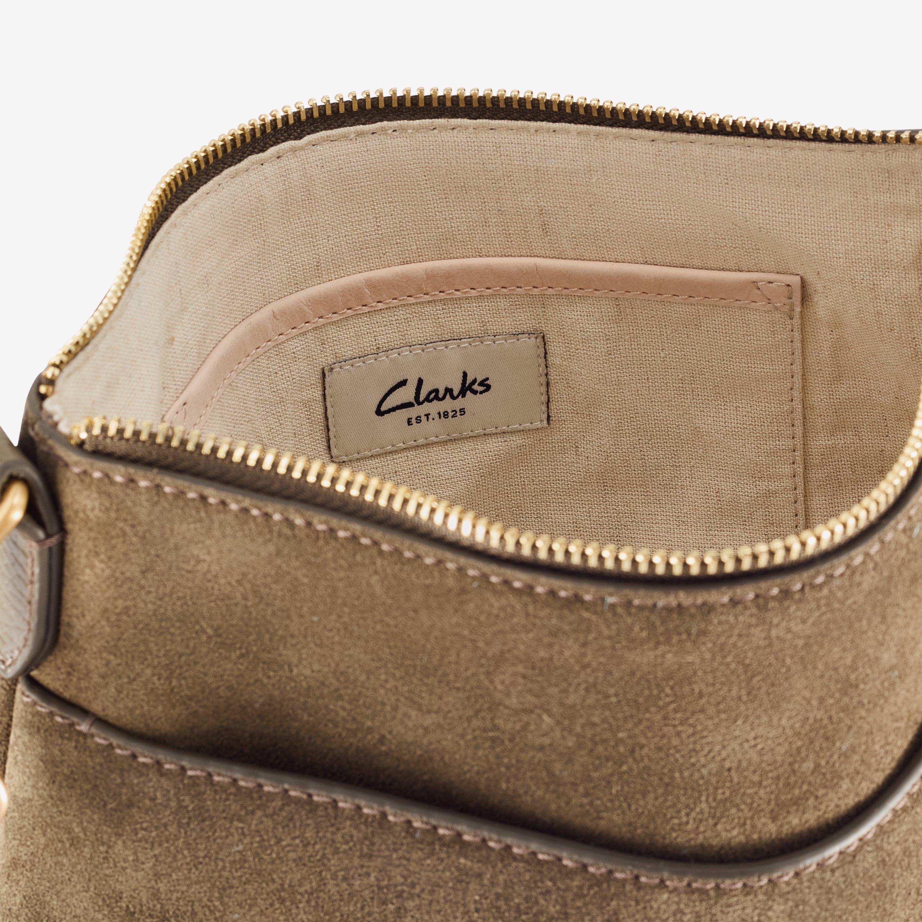 Womens Willow Cross Olive Suede Shoulder Bag, Cross Body Bag Bags ...