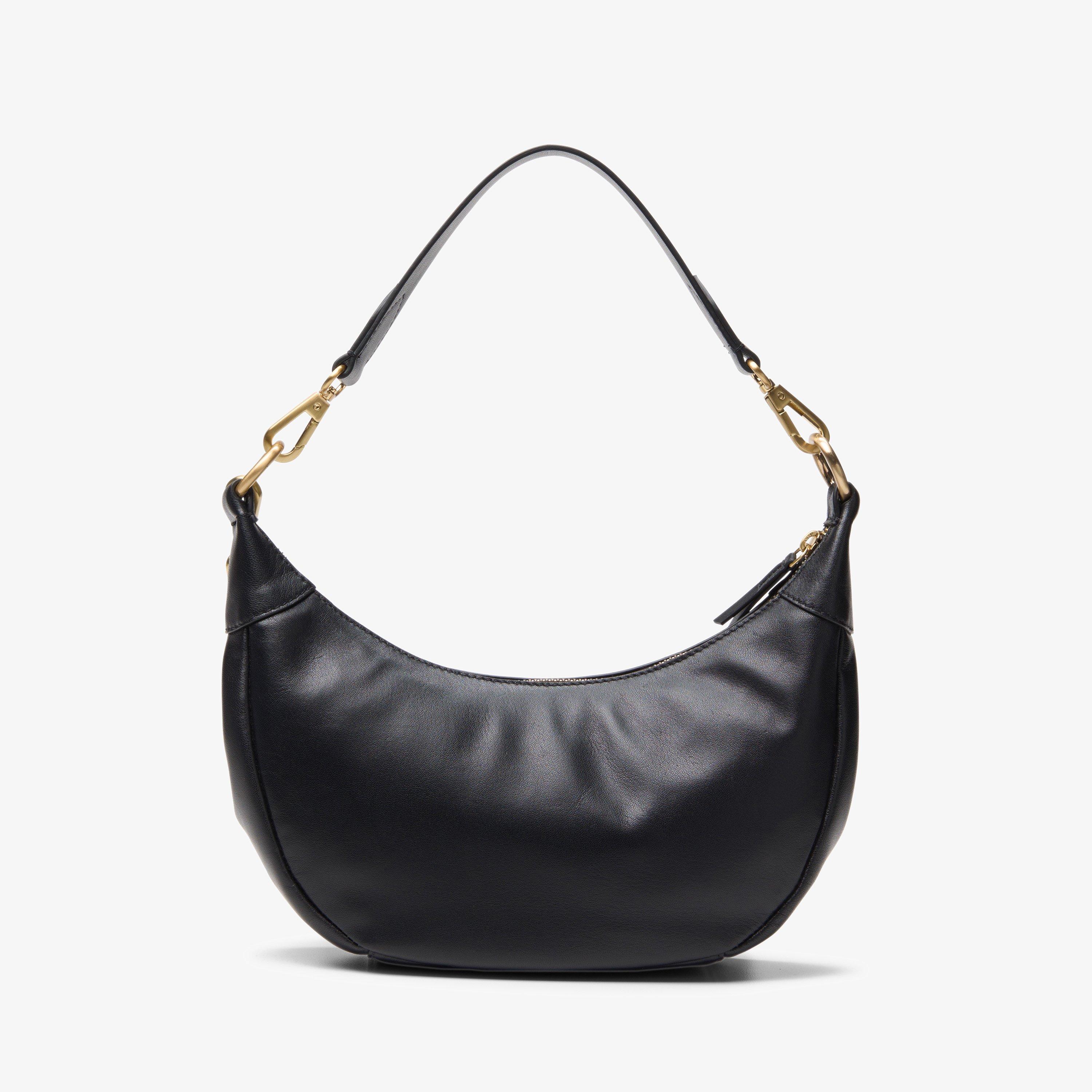 Womens Willow Moon Mini Black Leather Across Body Bag | Clarks