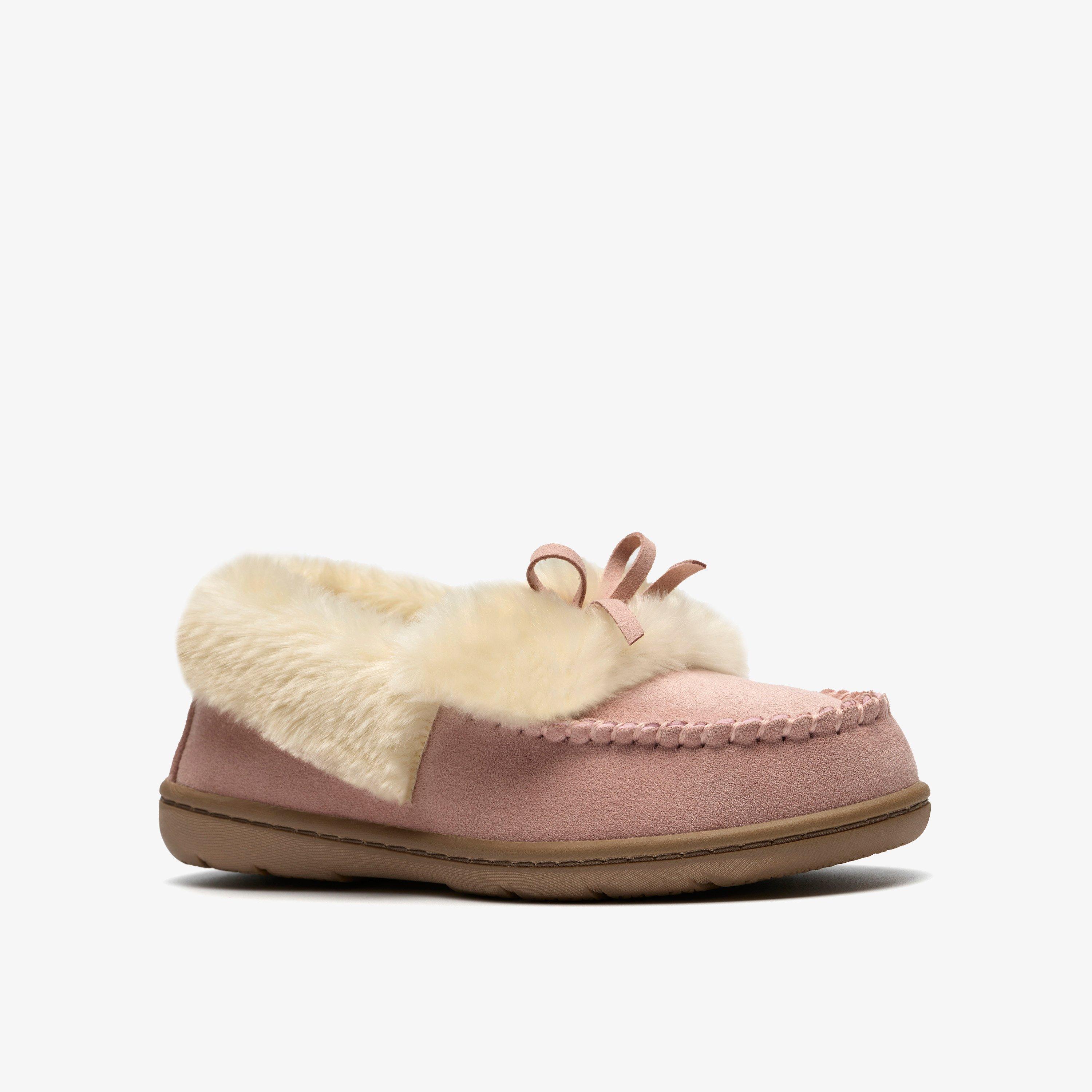 Womens Leno Cosy Light Pink Slip Ons, Slippers Slippers | Clarks UK