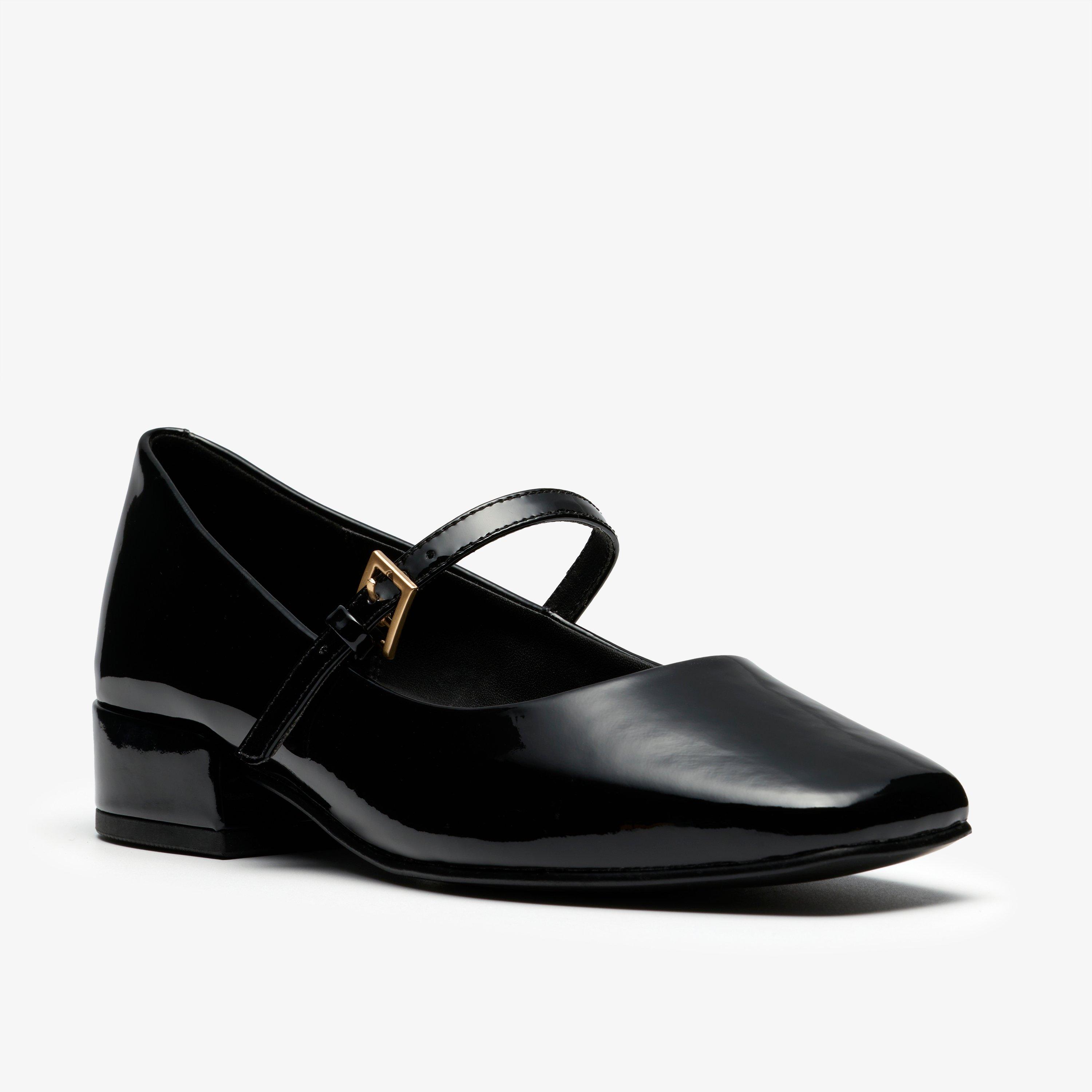 Damen Seren 30 Schnalle Schwarzes Lackleder Mary Jane Schuhe | Clarks