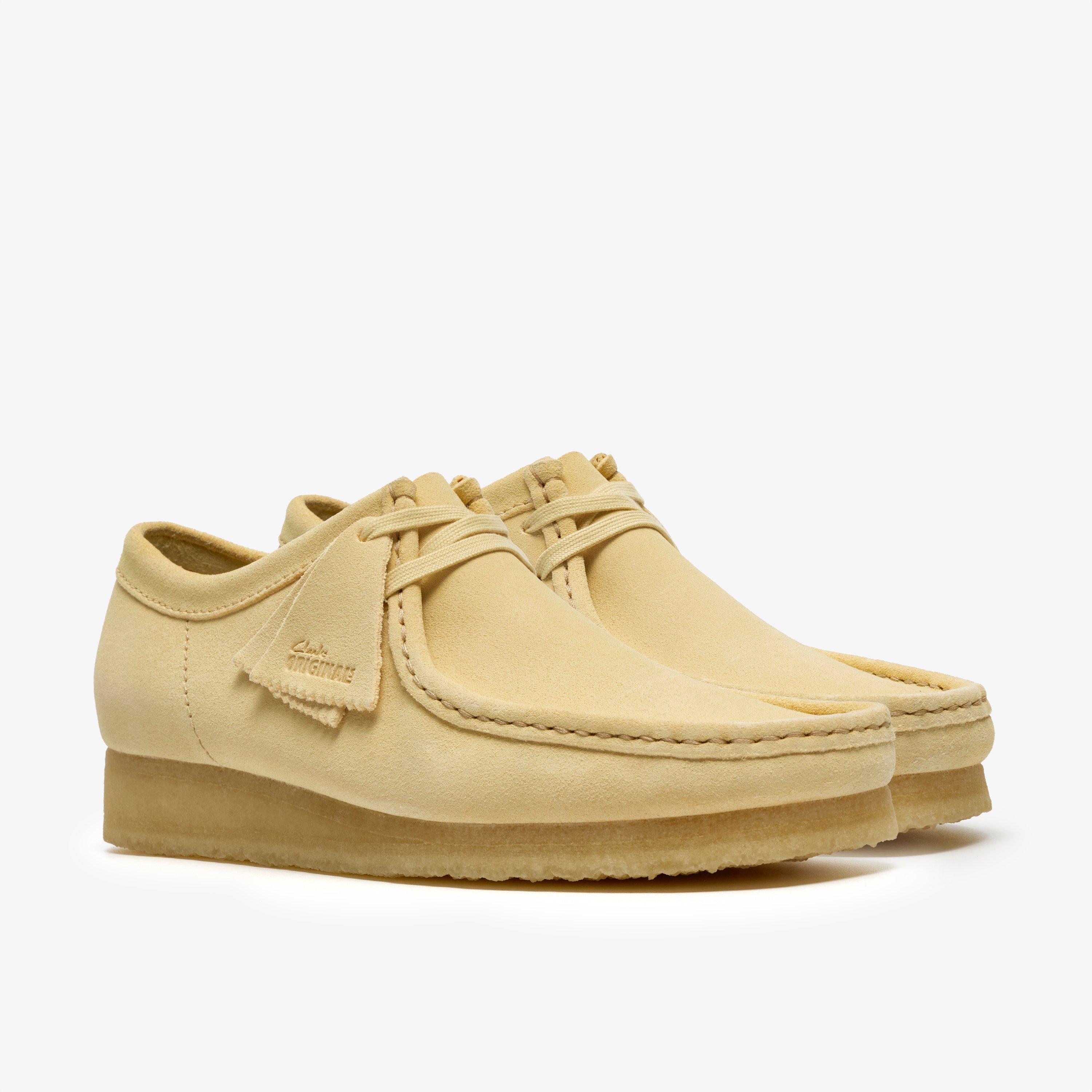 Mens Wallabee Pale Yellow Suede Wallabee Lace Up | Clarks IE