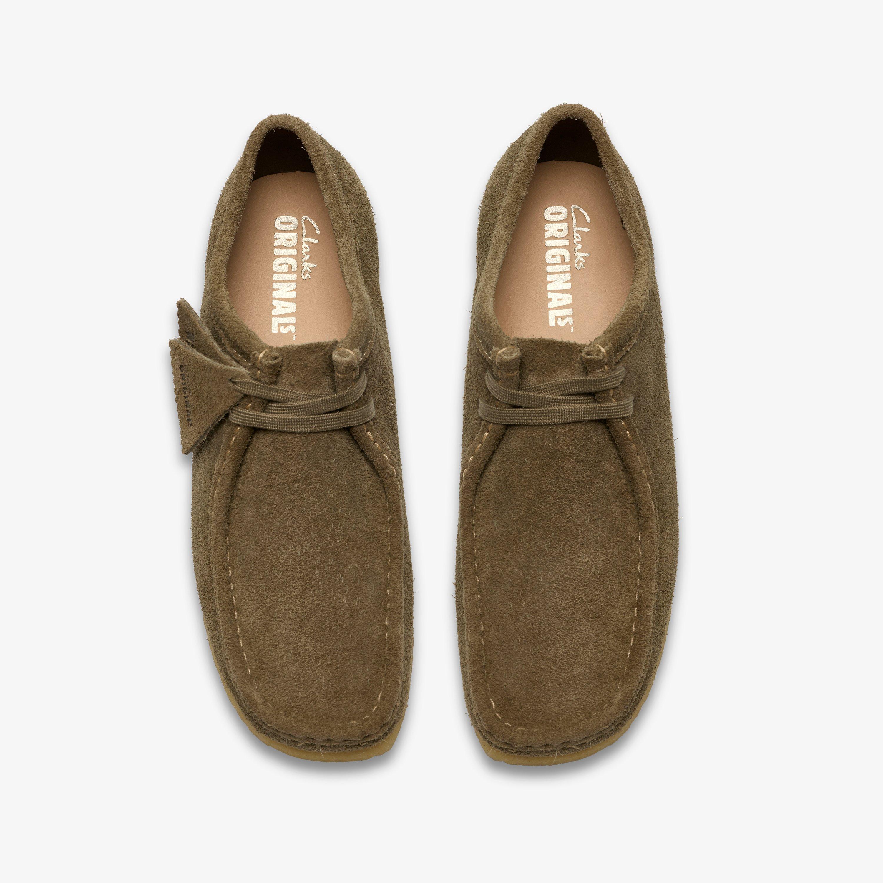 Mens Wallabee Smoke Grey Suede Wallabees | Clarks