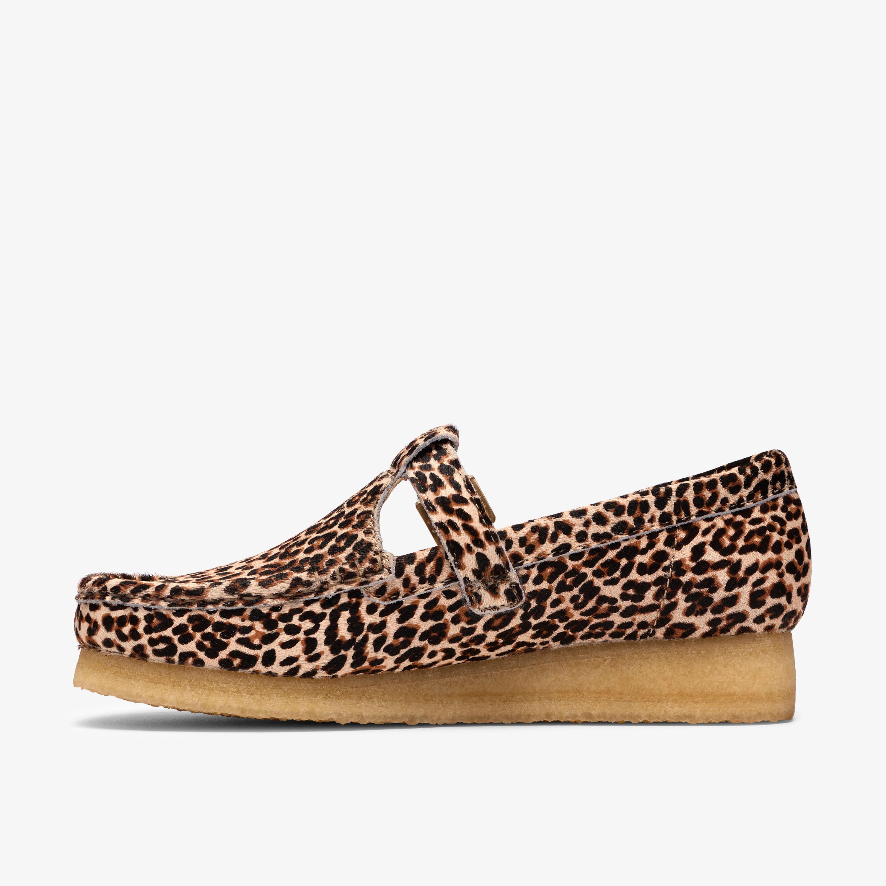 Womens Wallabee T Bar Leopard Print T Bar Shoes, Wallabee | Clarks UK