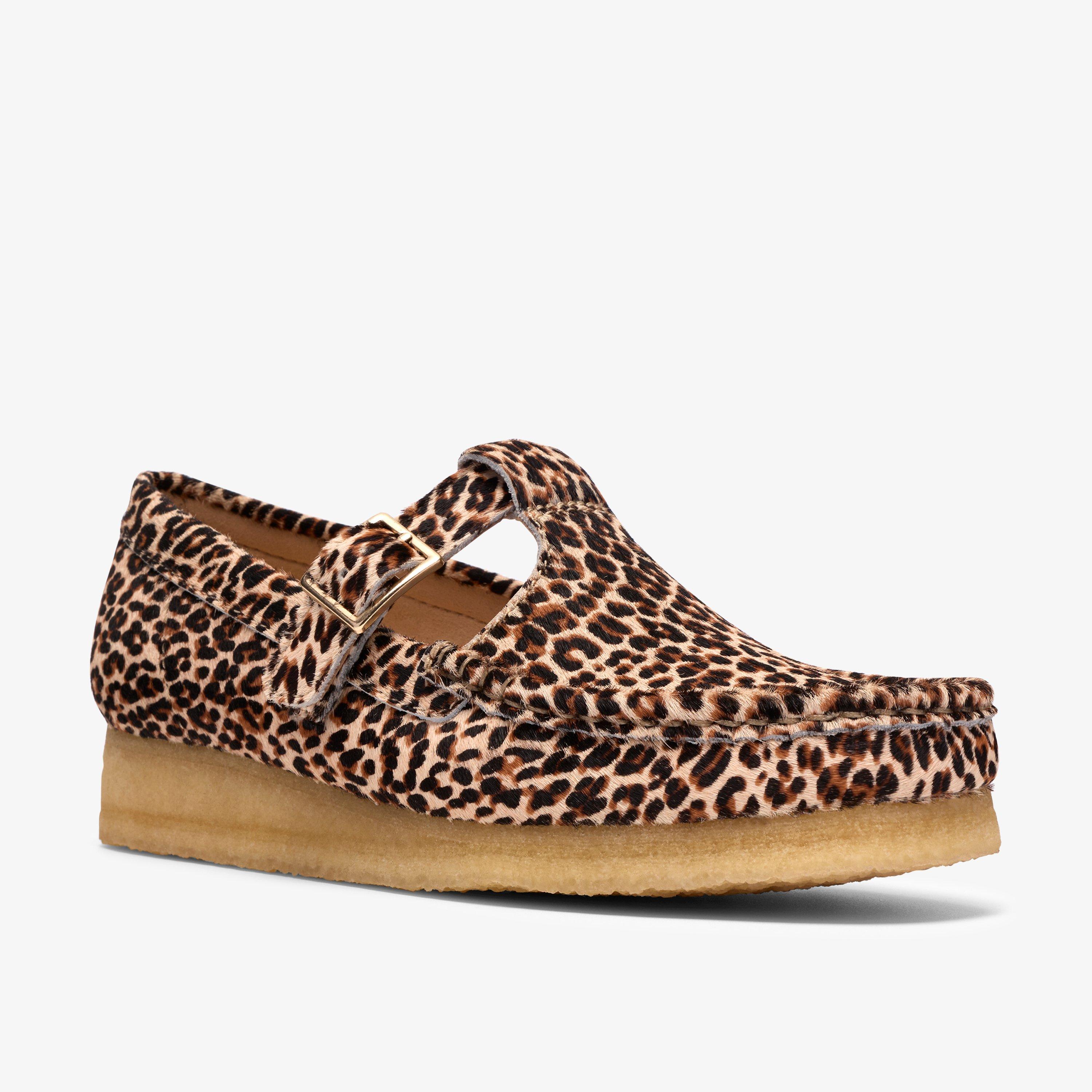 Womens Wallabee T Bar Leopard Print T Bar Shoes, Wallabee | Clarks UK
