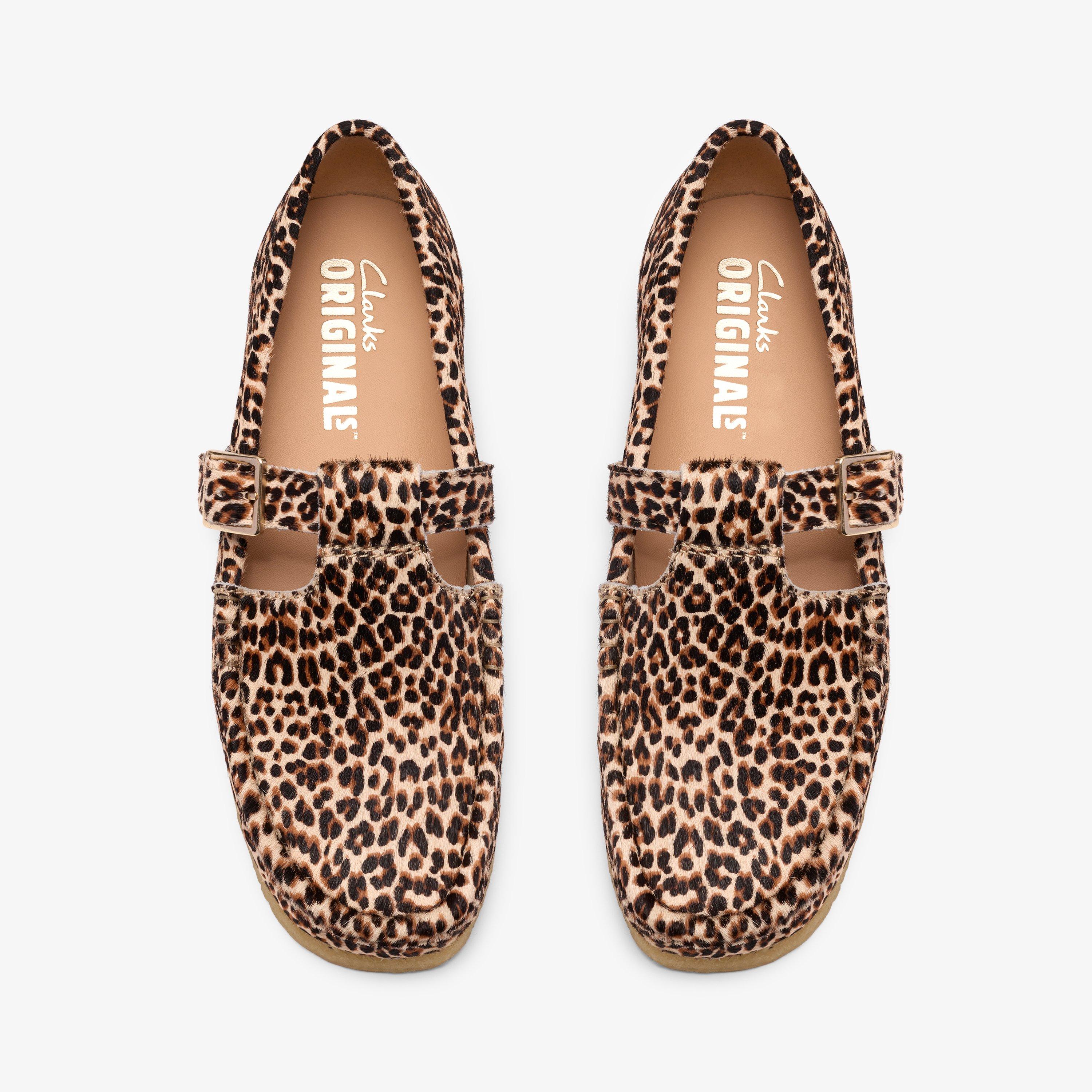 Womens Wallabee T Bar Leopard Print T Bar Shoes, Wallabee | Clarks UK
