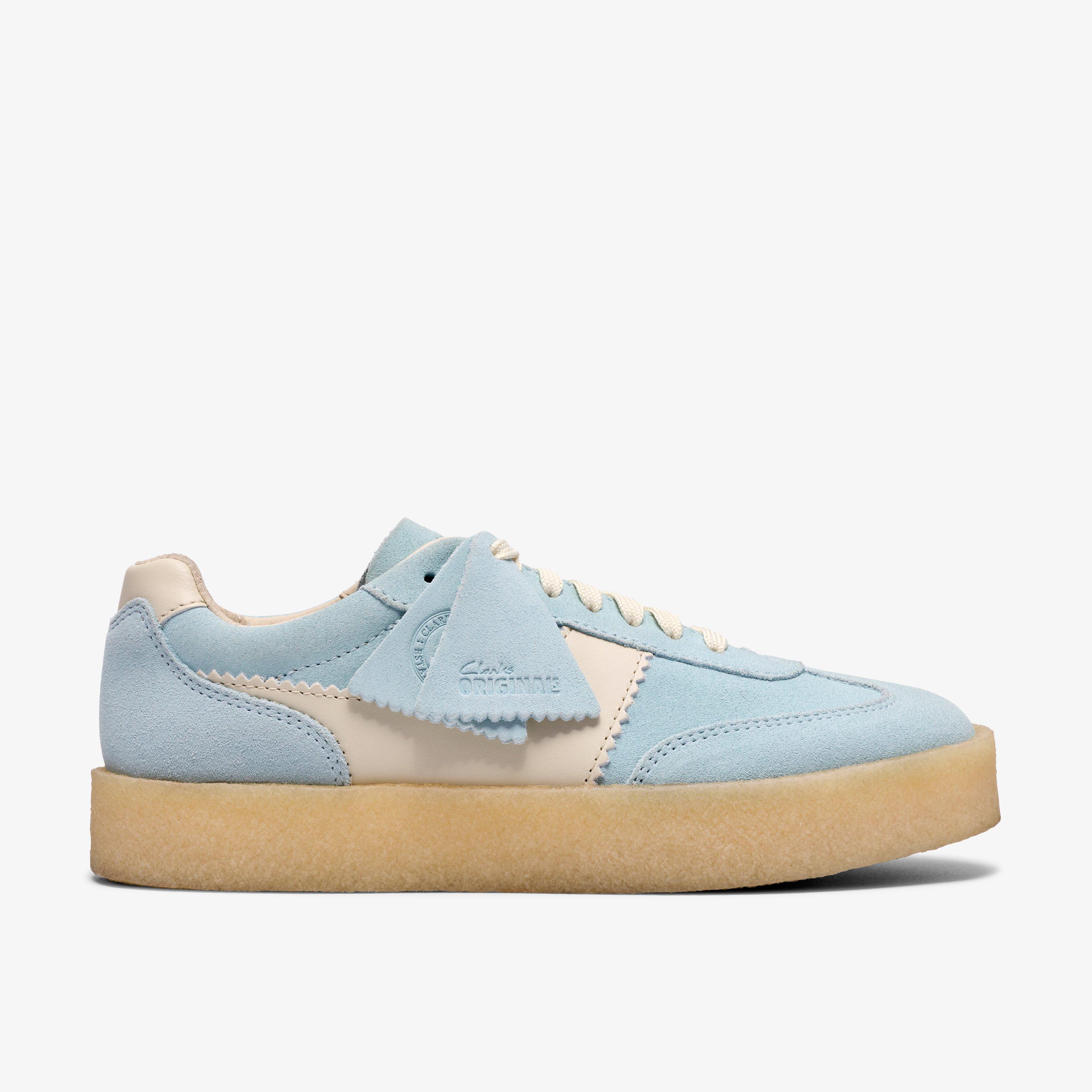 Womens Tor 80 Ice Blue Suede Trainers | Clarks UK