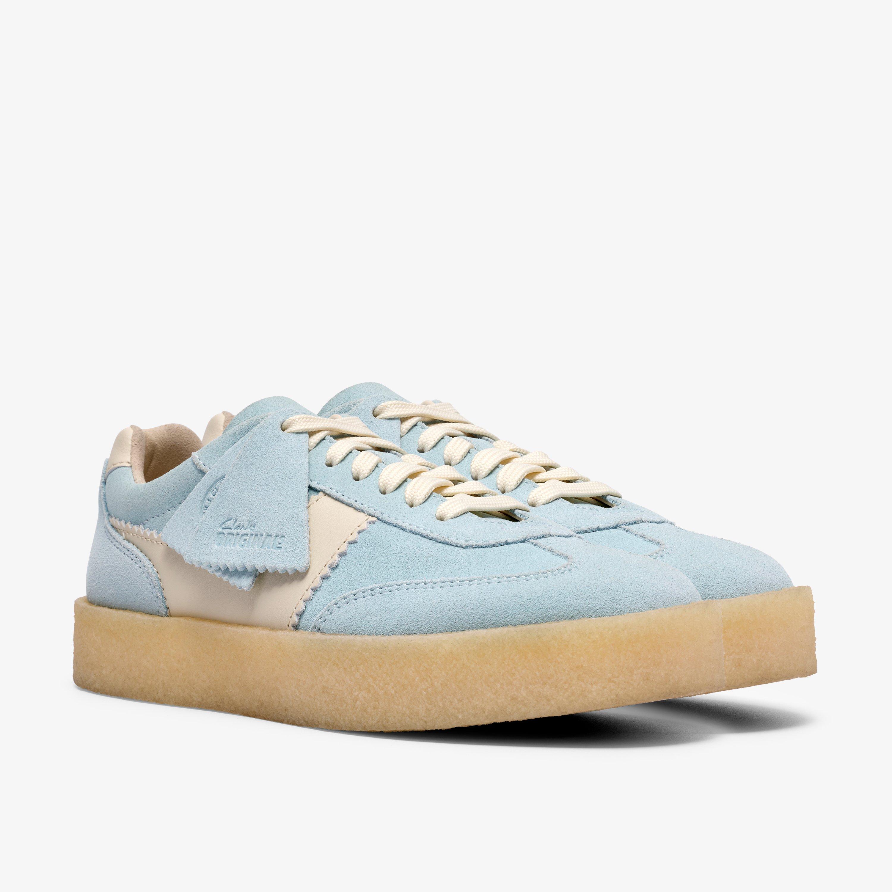 Womens Tor 80 Ice Blue Suede Trainers | Clarks UK