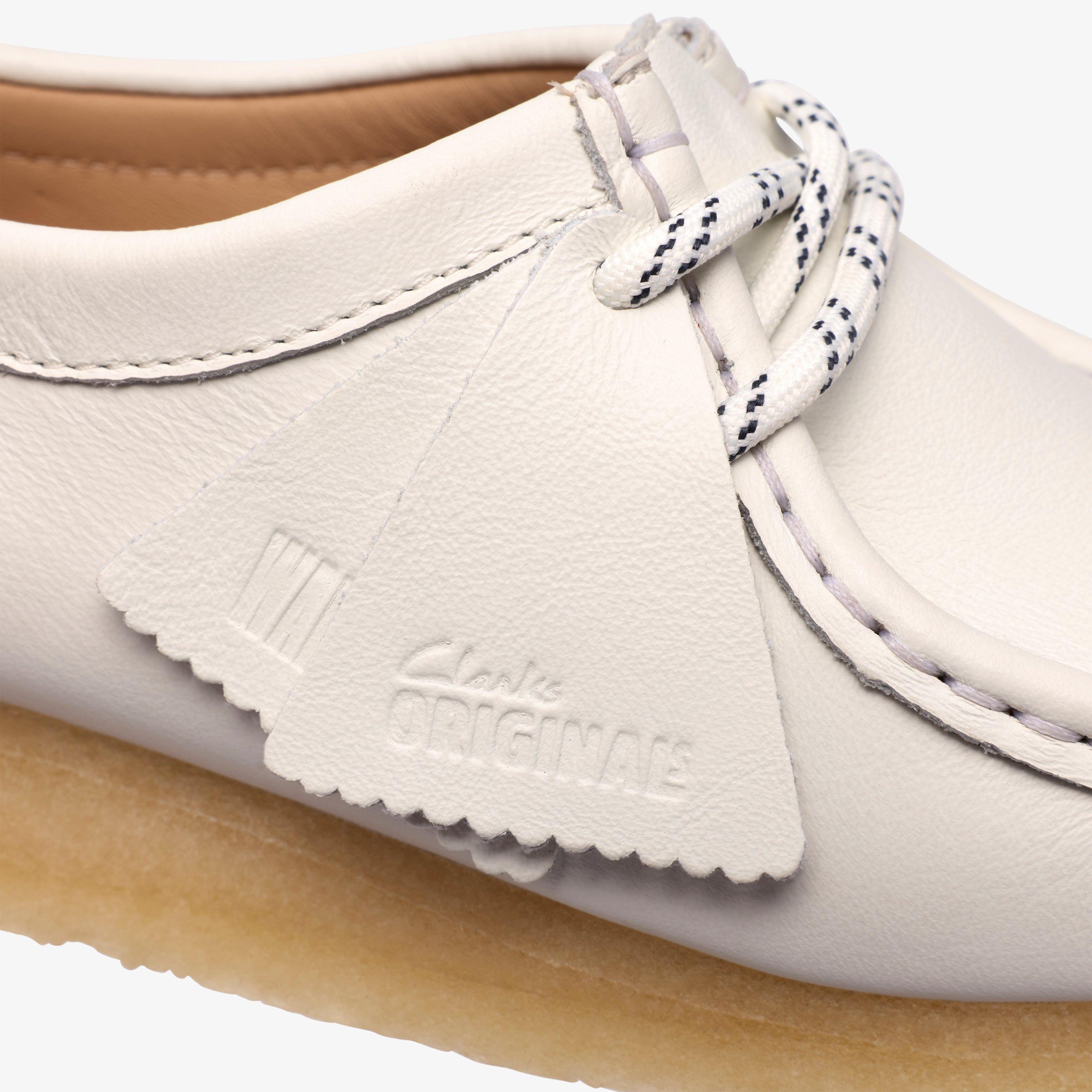 Womens Wallabee White Grain Leather | Clarks