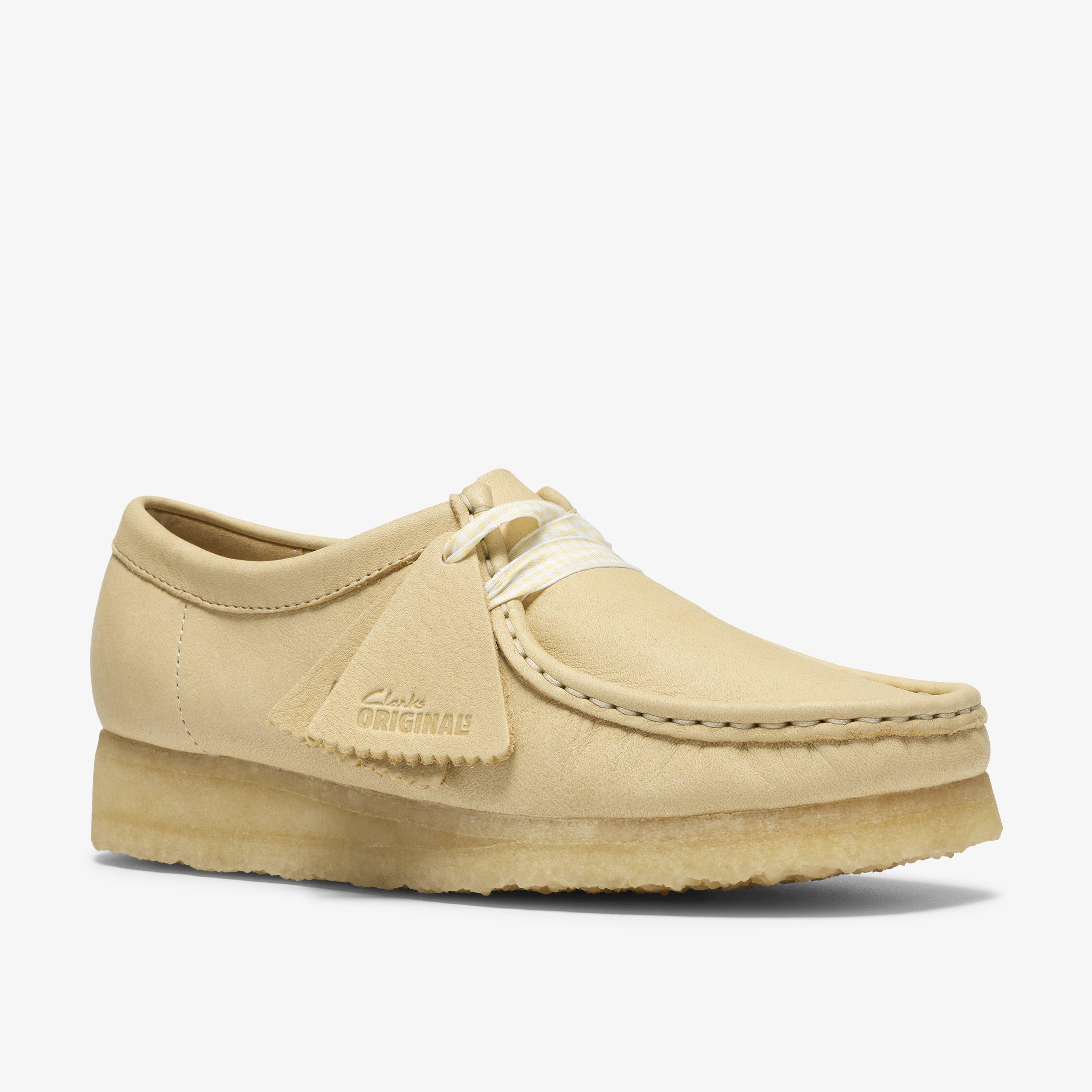 Womens Wallabee Pale Yellow Leather | Clarks