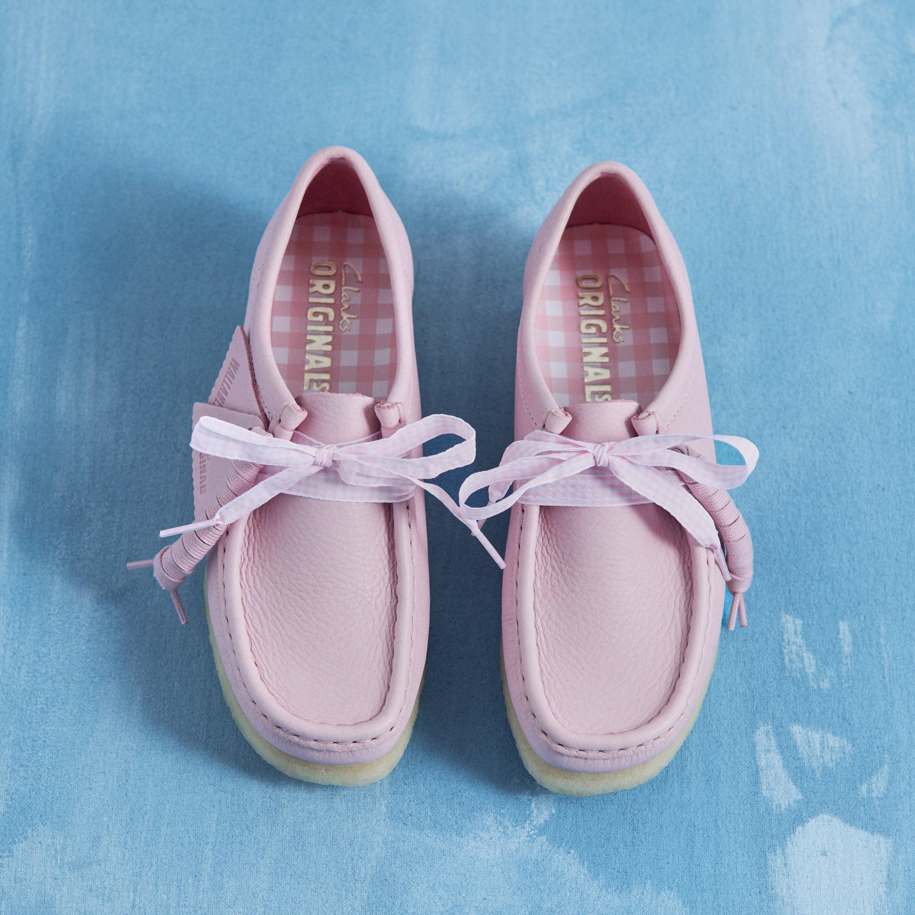 Womens Wallabee Baby Pink Leather Wallabees | Clarks