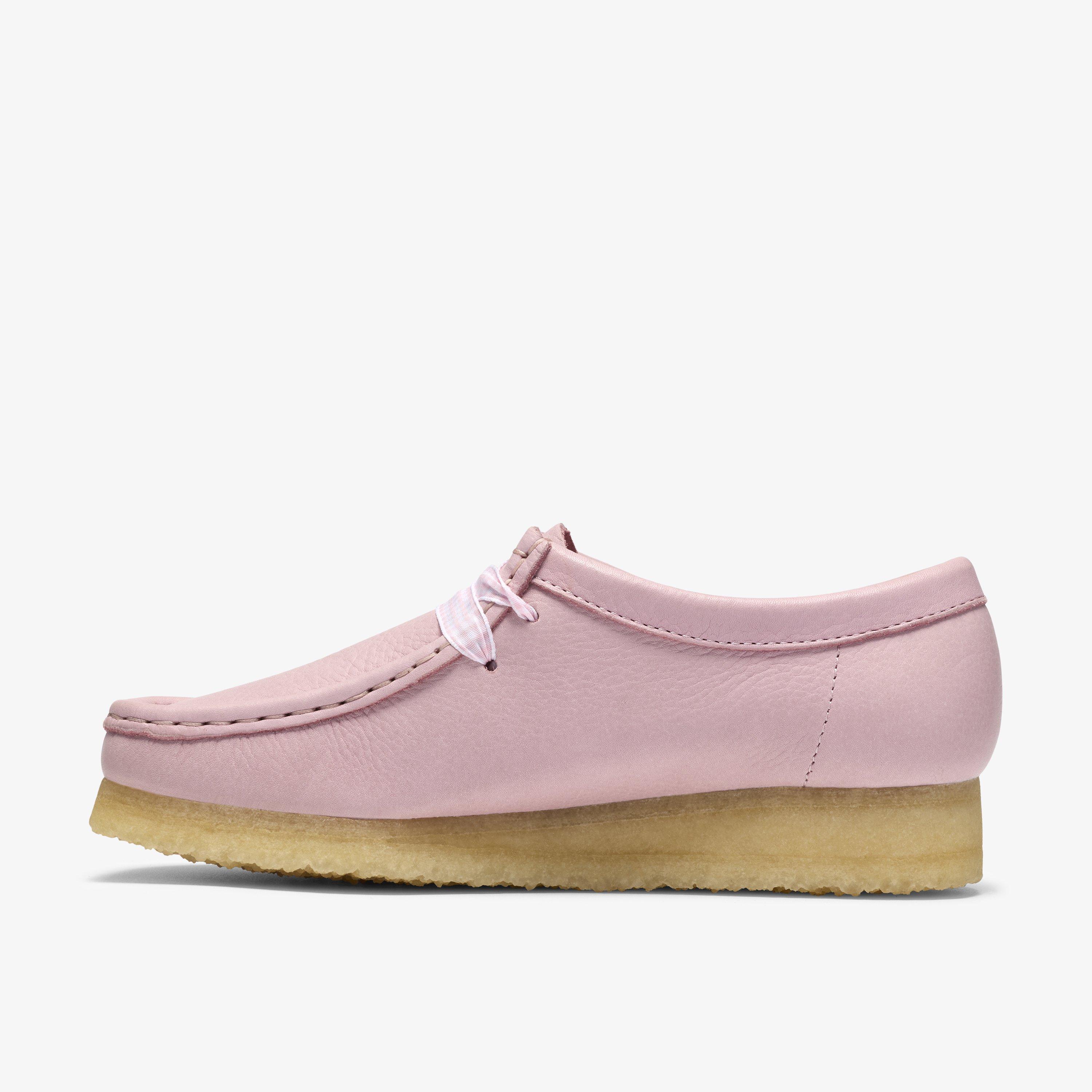 Womens Wallabee Baby Pink Leather Wallabees | Clarks