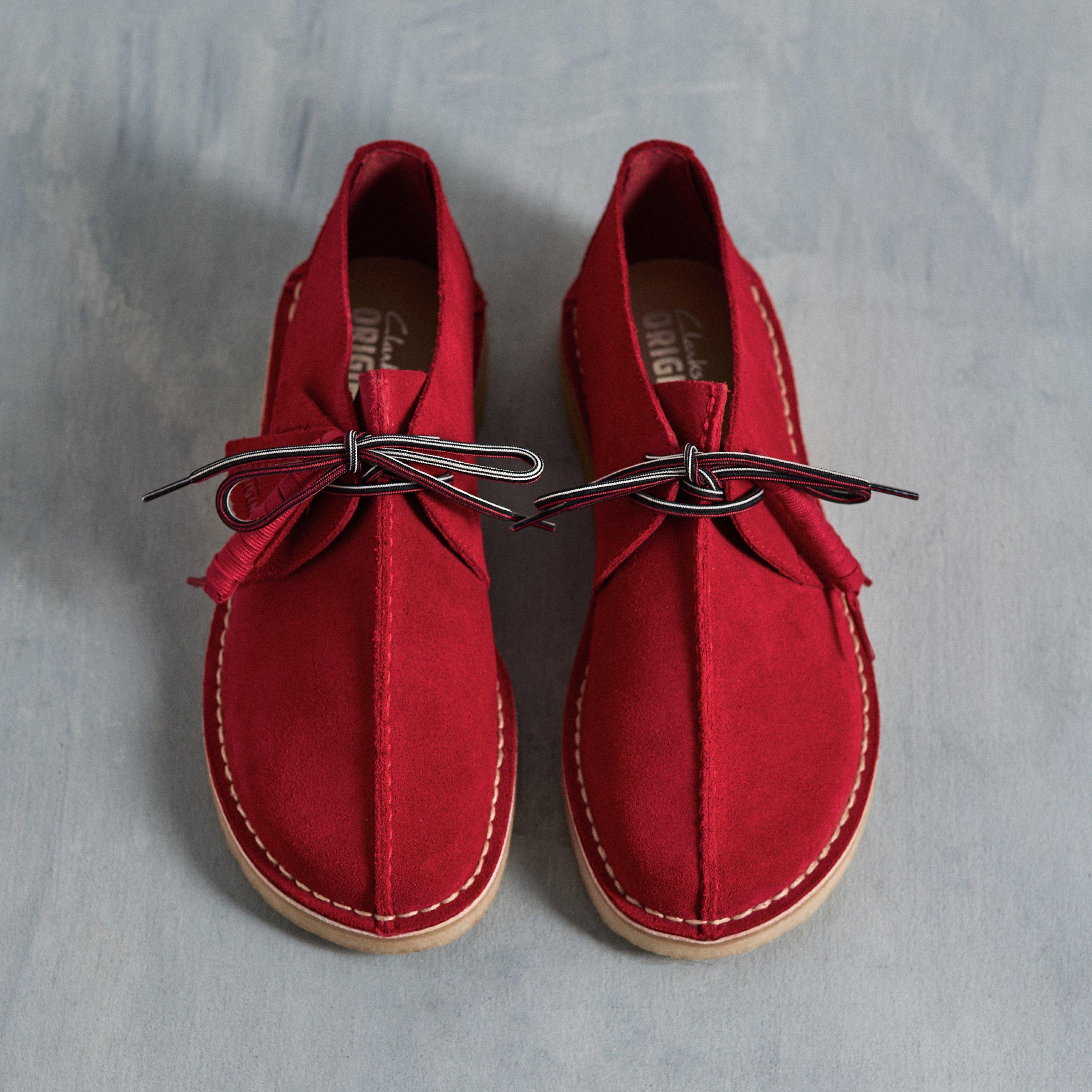 Mens Desert Trek Red Suede Desert Trek | Clarks