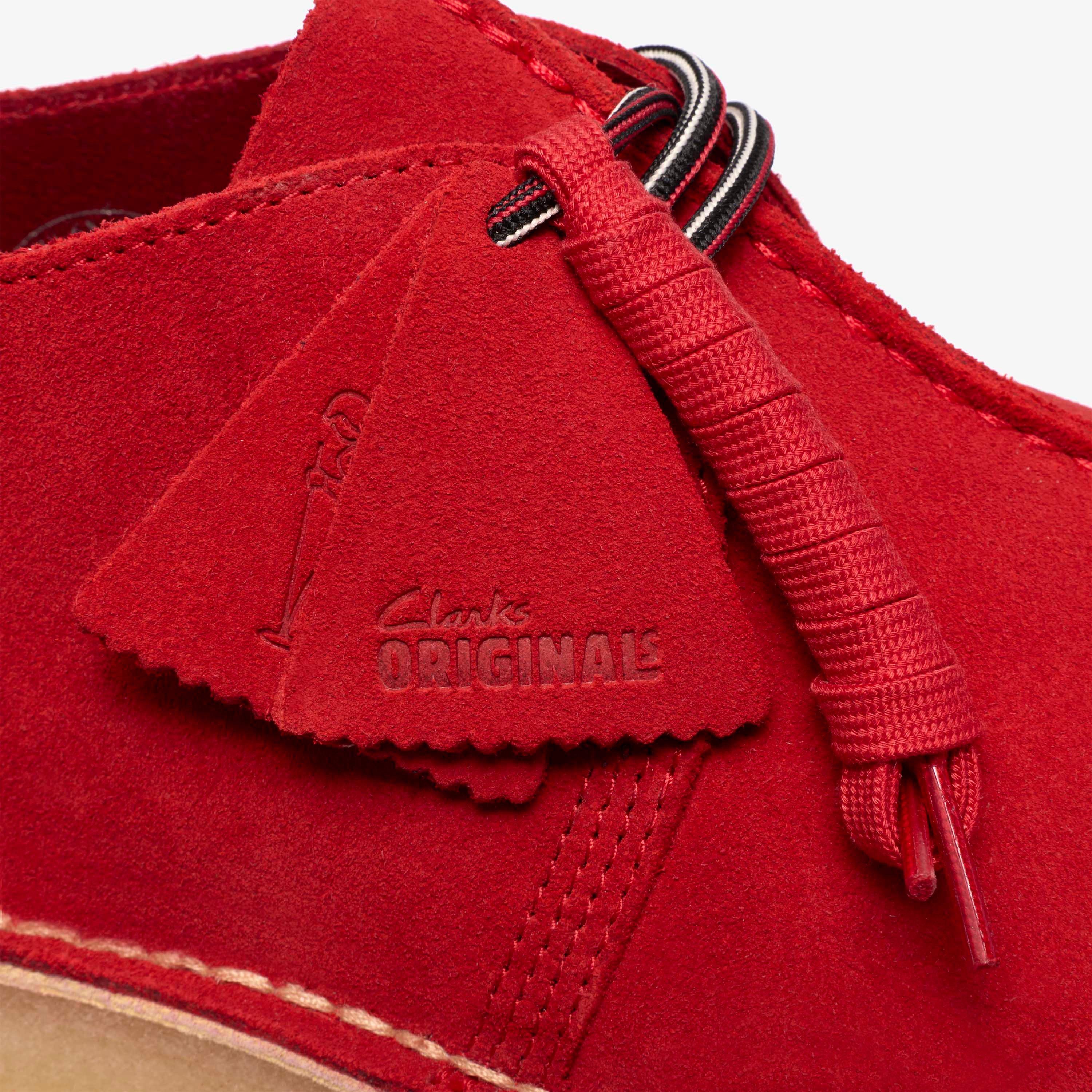 Mens Desert Trek Red Suede Desert Trek, Lace Up | Clarks UK