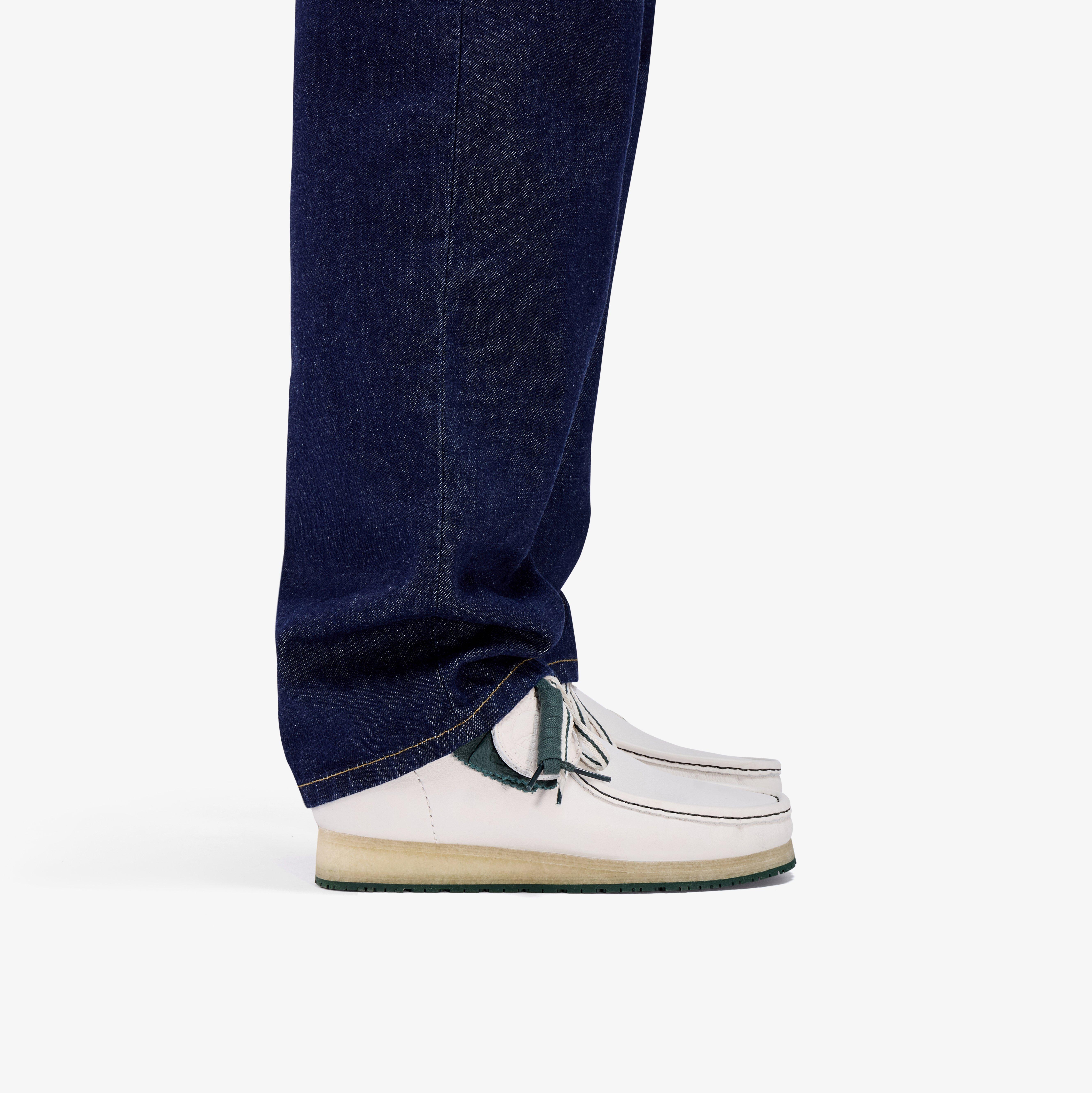 Mens Walla Boot RB White Leather Wallabees | Clarks