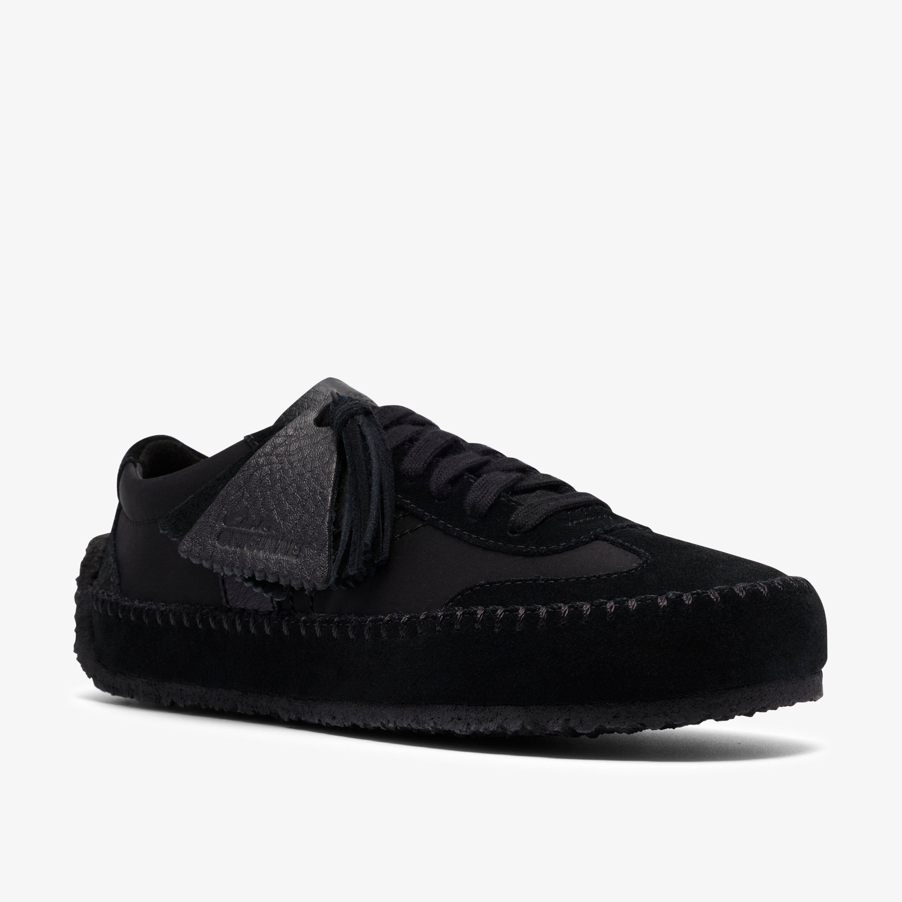 Womens Tor Low Black Suede Lace Up Shoes | Clarks