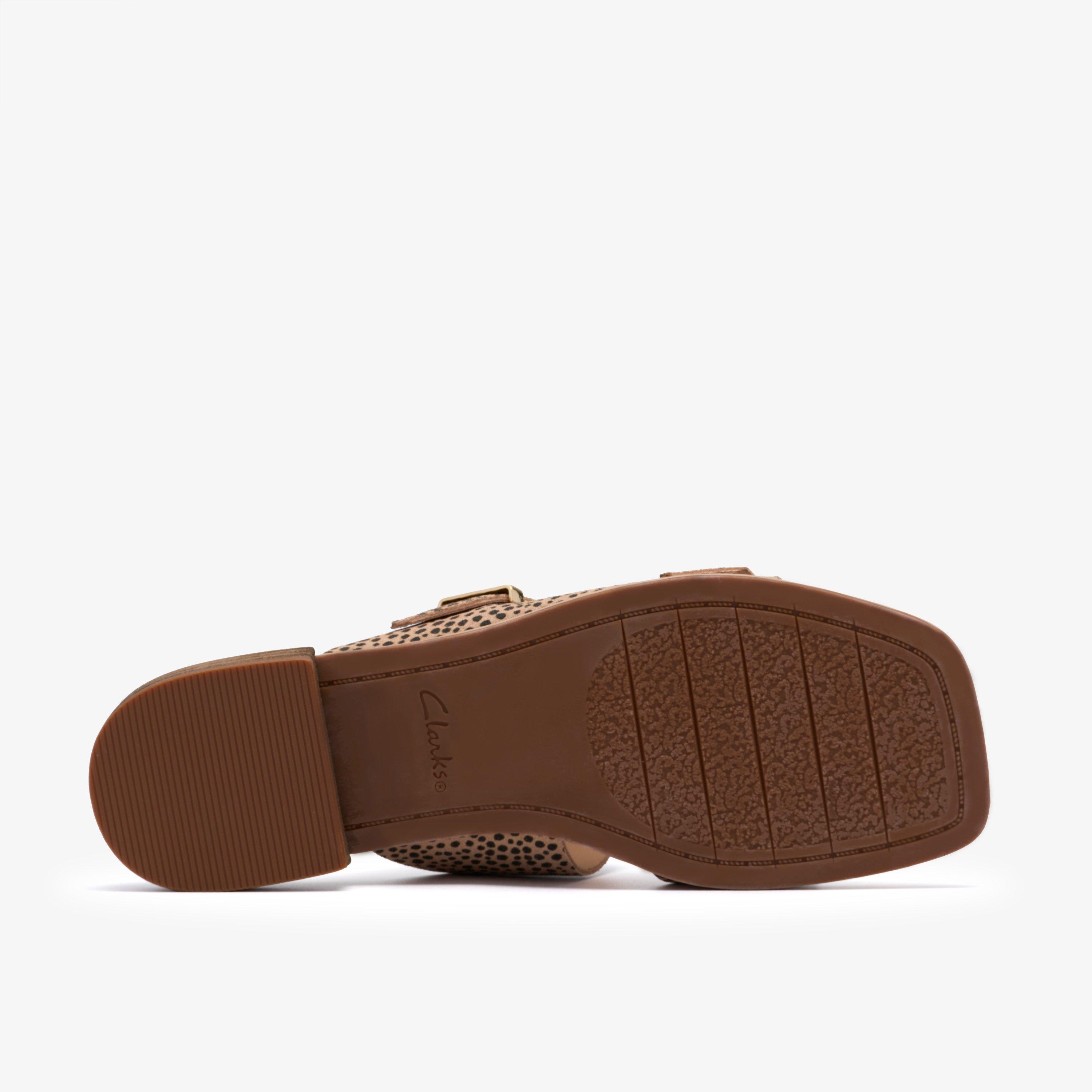 Womens Ariany Bay Animal Print Flat Sandals | Clarks