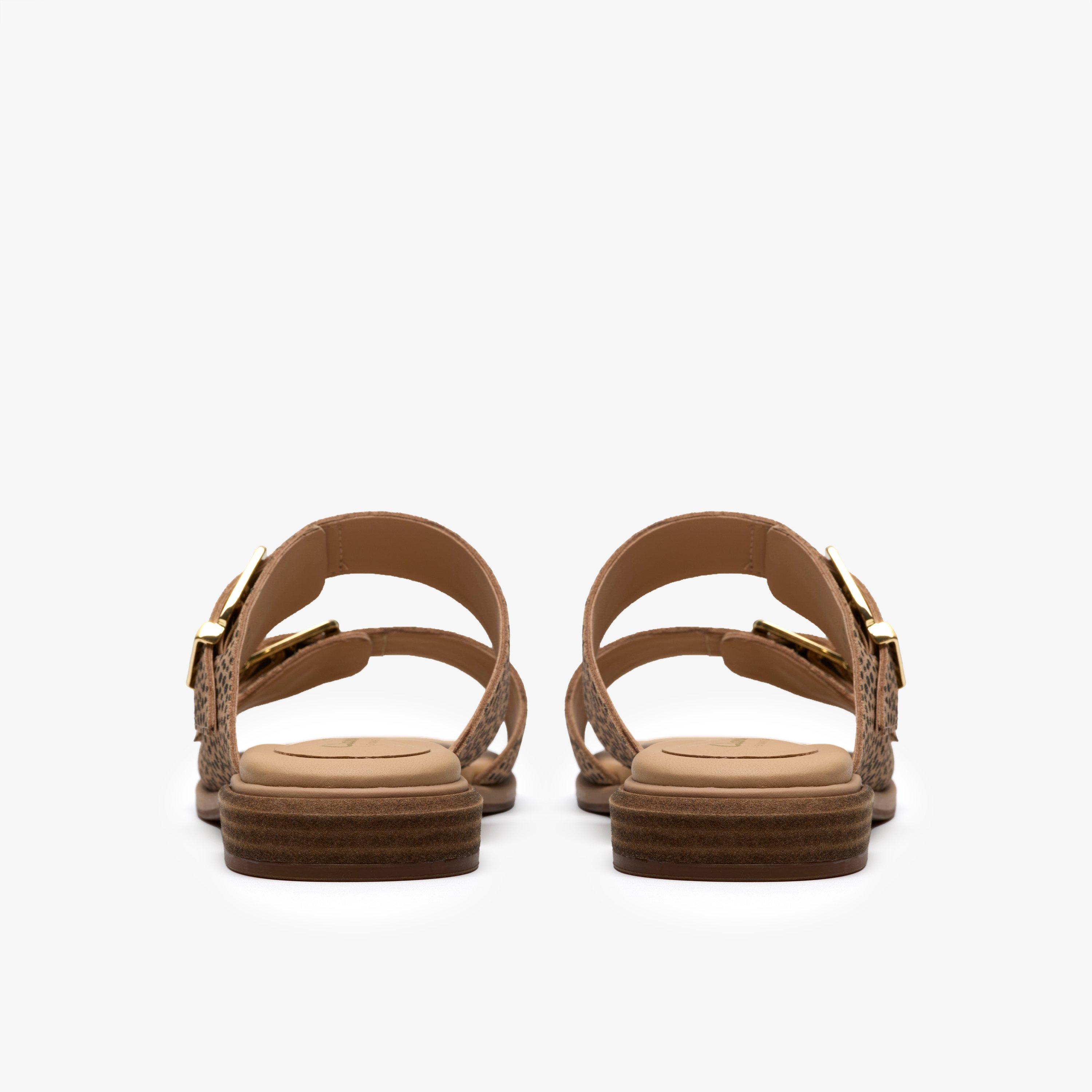Womens Ariany Bay Animal Print Flat Sandals | Clarks