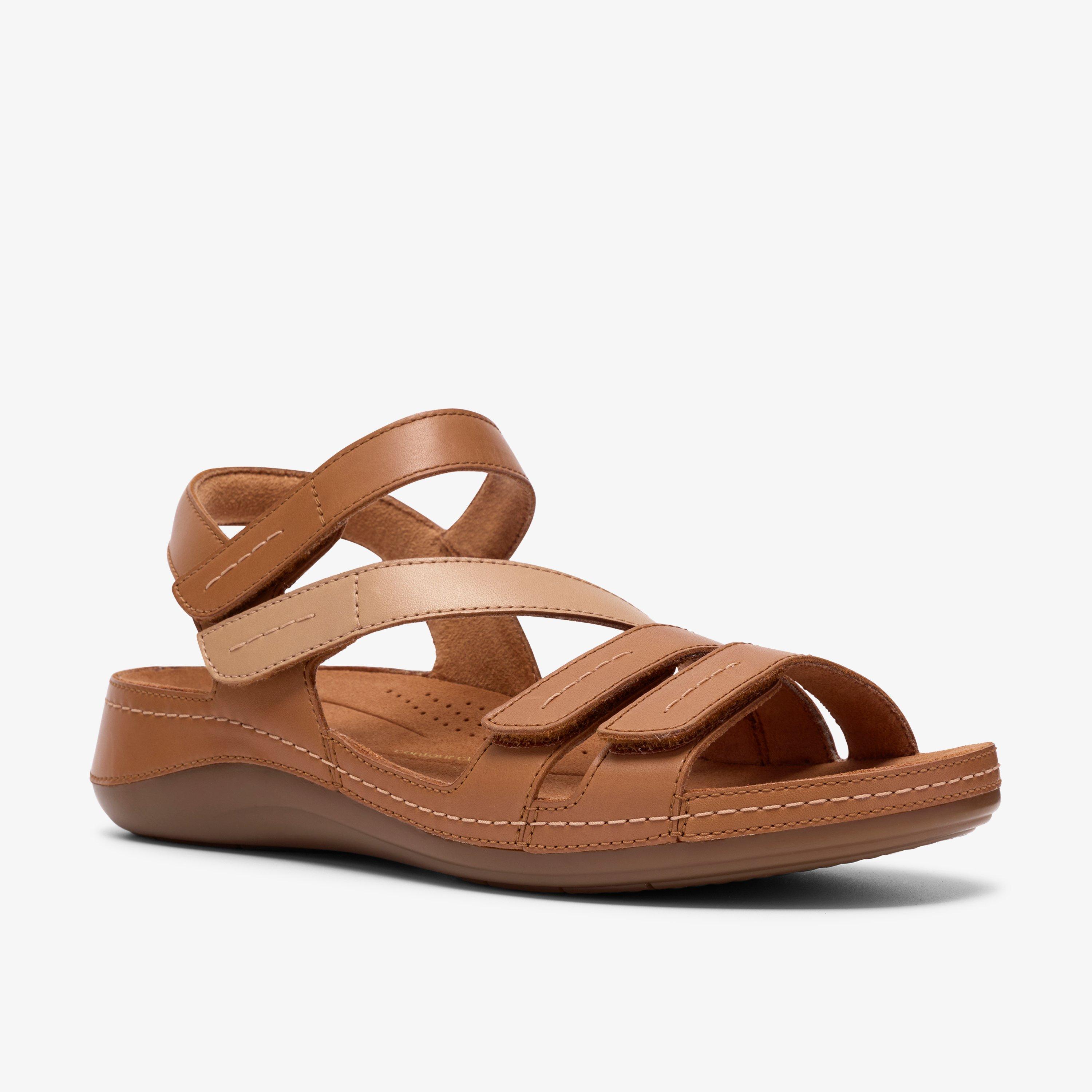 Womens Cecily Mix Beige Combination Flat Sandals | Clarks UK