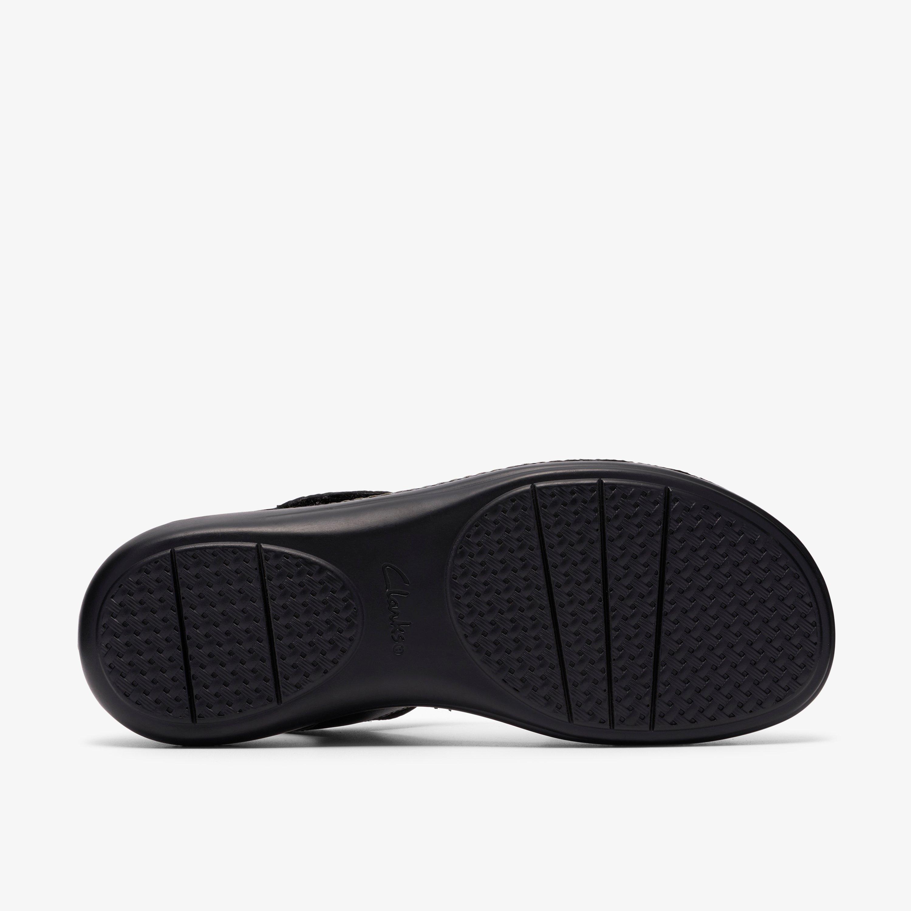 Womens Cecily Mix Black Combination Flat Sandal | Clarks
