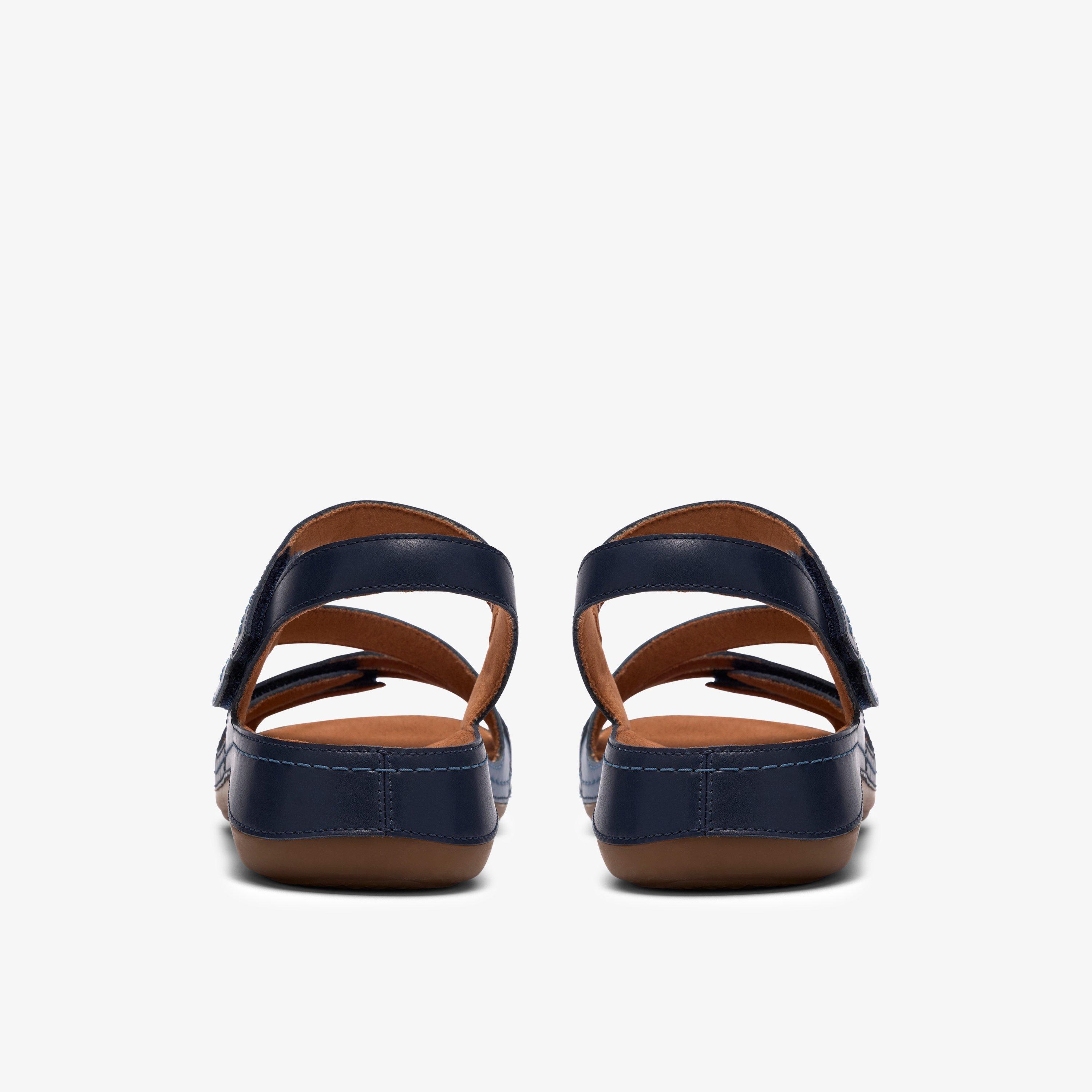 Womens Cecily Mix Blue Combination Flat Sandals | Clarks